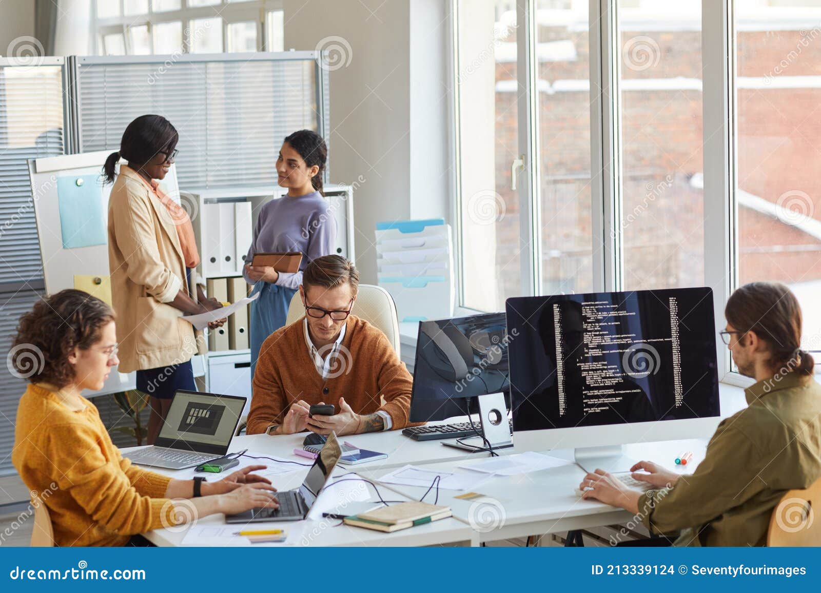 Diverse it Development Team in Office Stock Photo - Image of programmer ...
