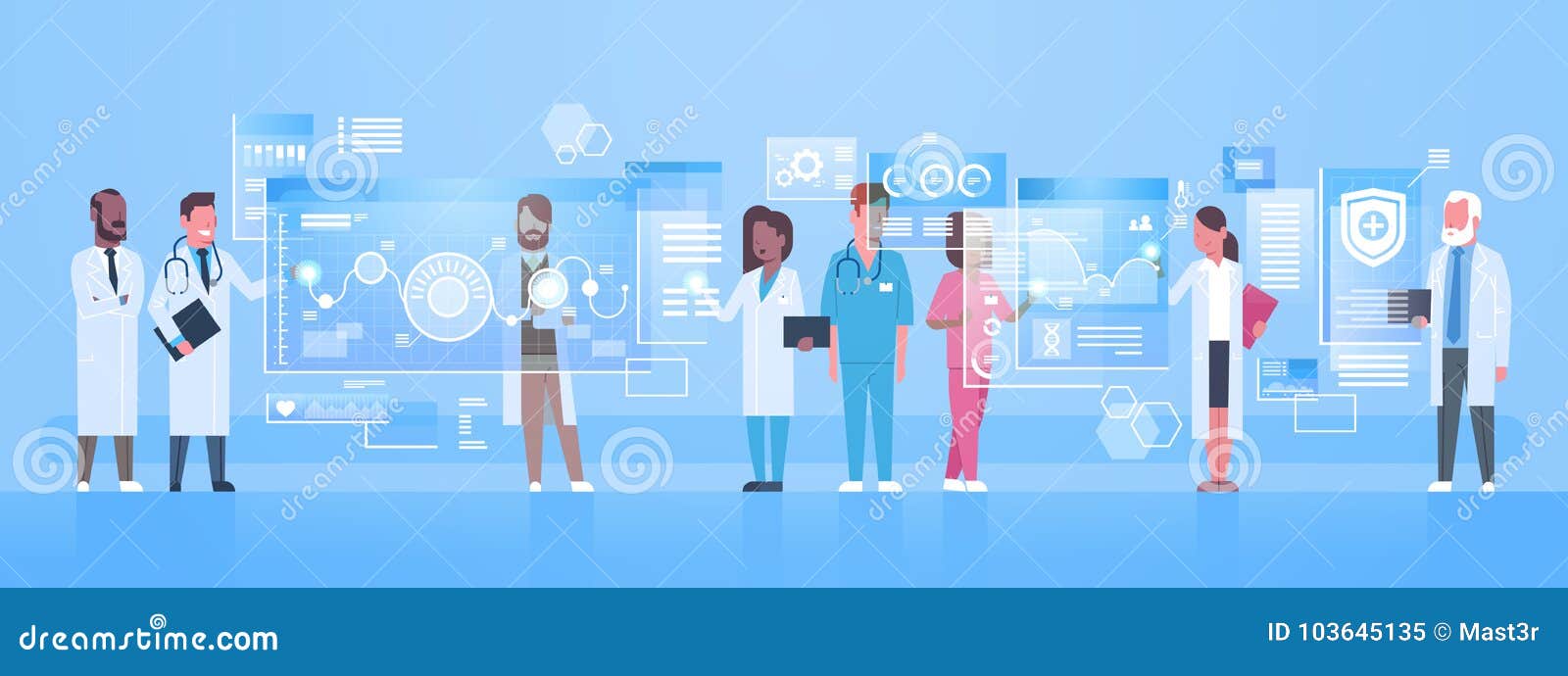 Modern Medical Examination HUD, UI, GUI Style. Human Body Scan Anatomy ...