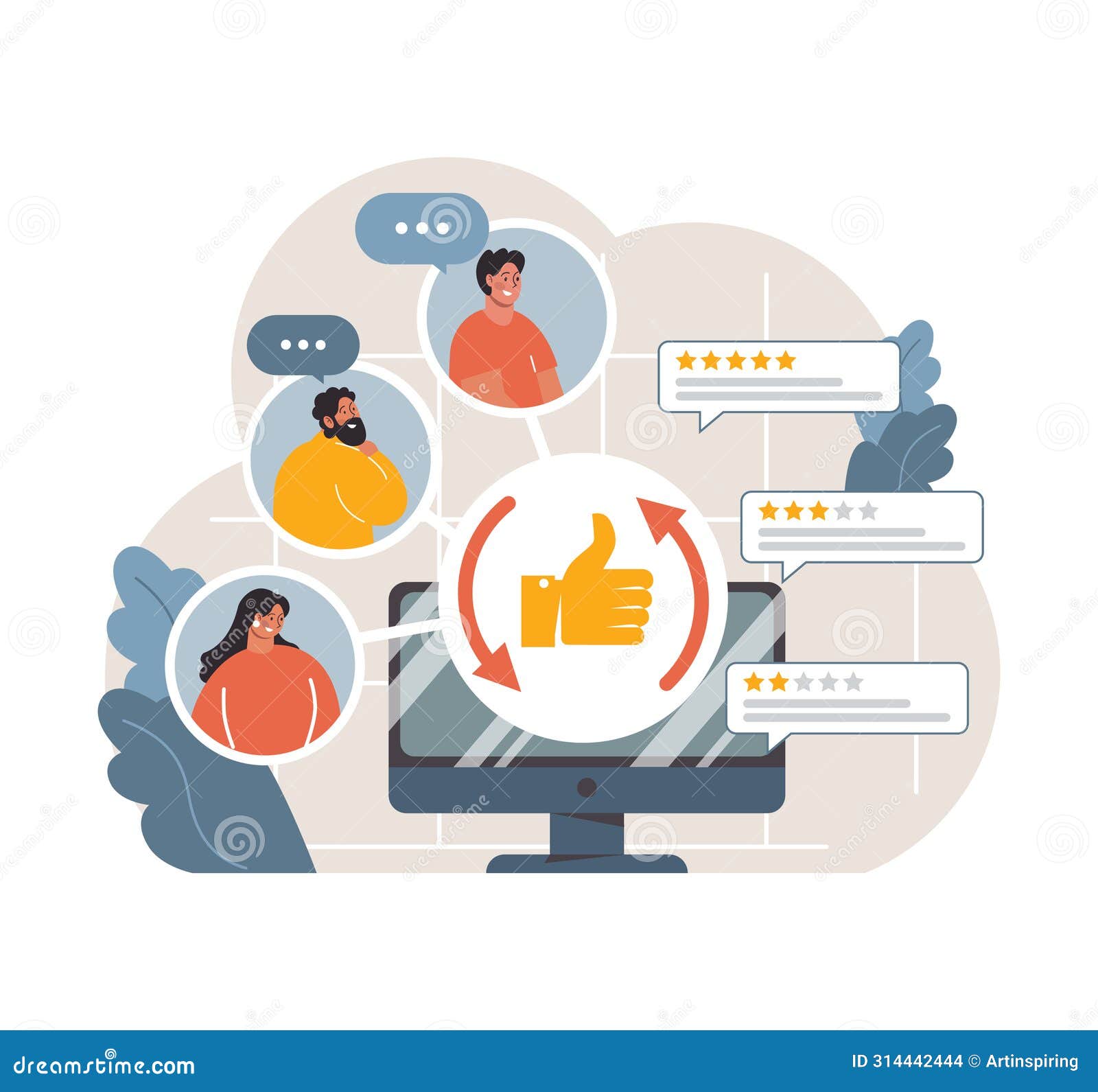 Row Of Diverse Employees Brainstorming Together At Desk 2D Cartoon ...