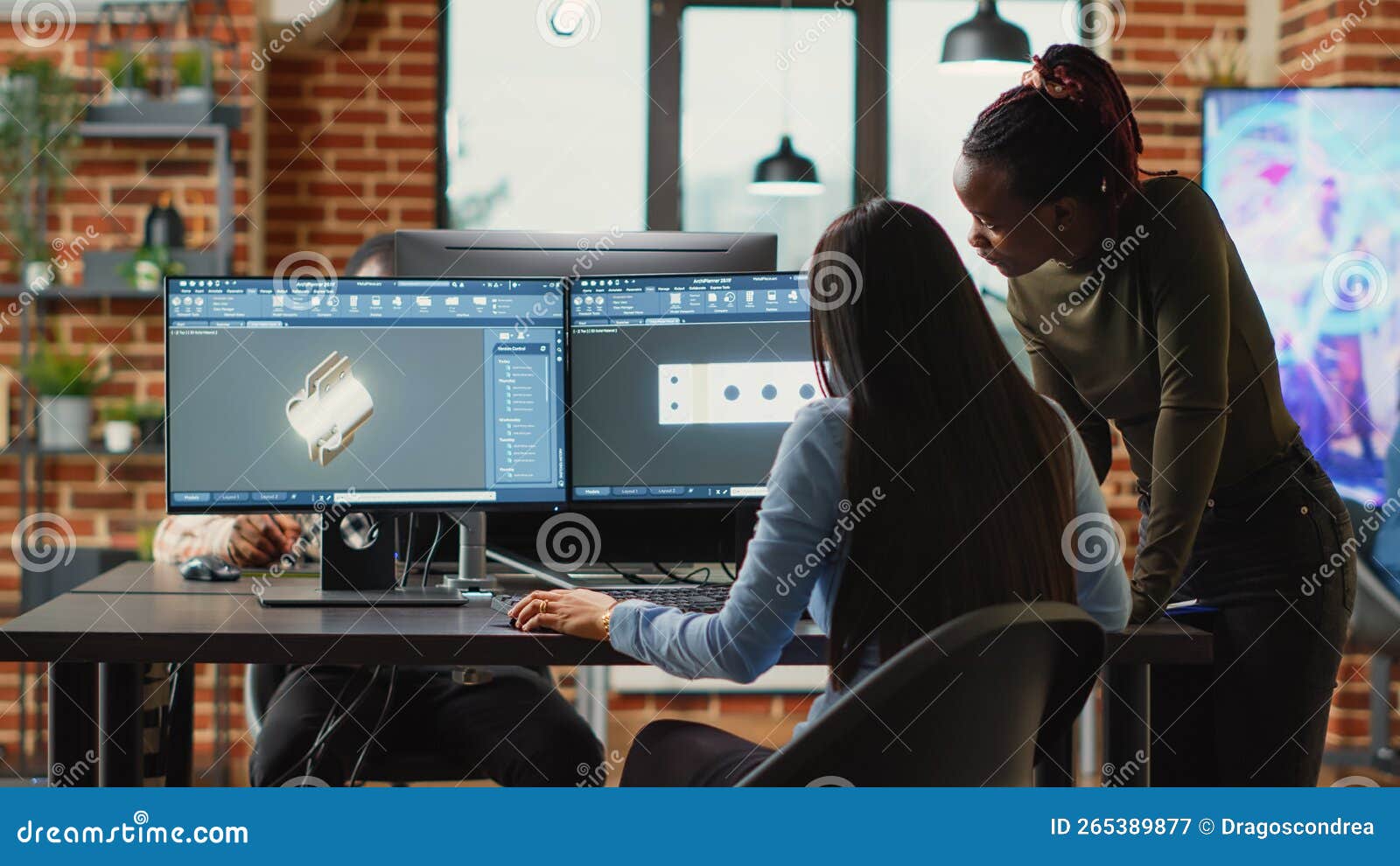 Diverse Engineers Colleagues Brainstorming Ideas To Develop Clamp Stock ...