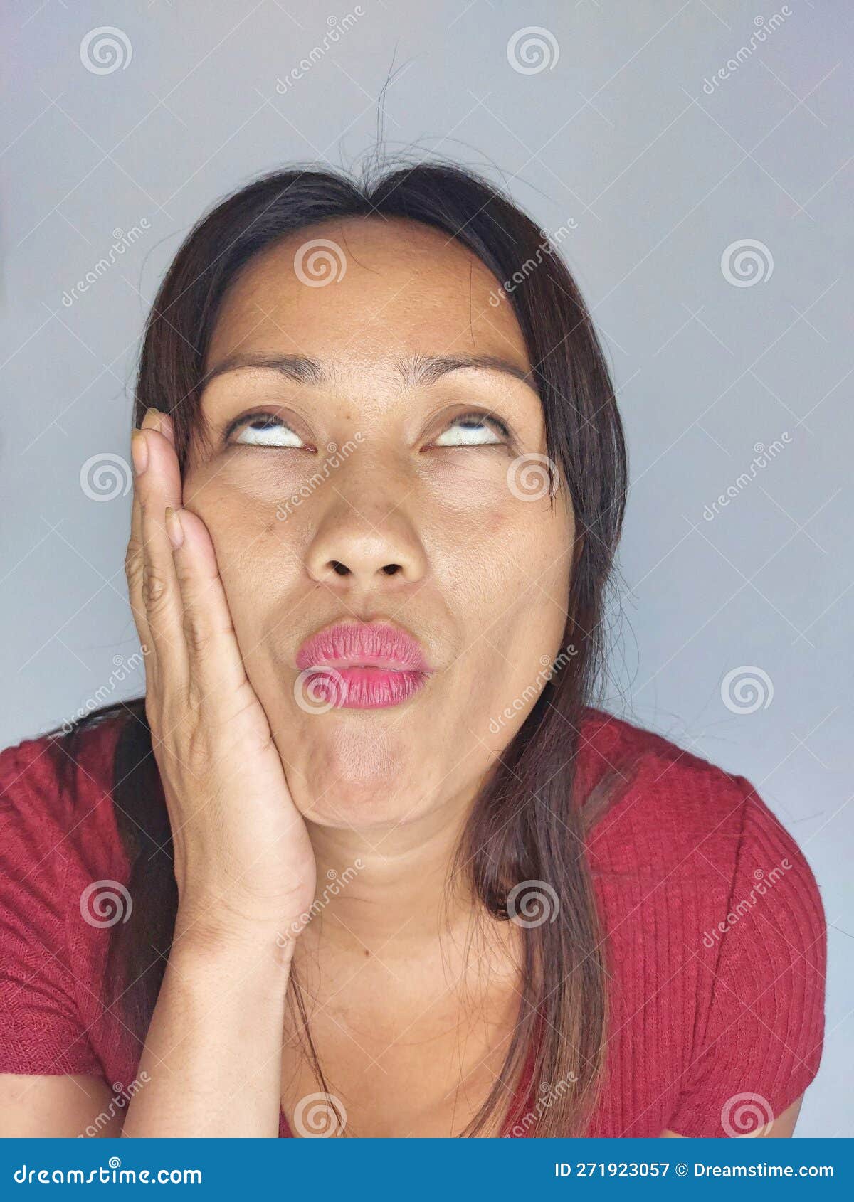 A Diverse Female and Anxiety Isolated Stock Image - Image of stress ...