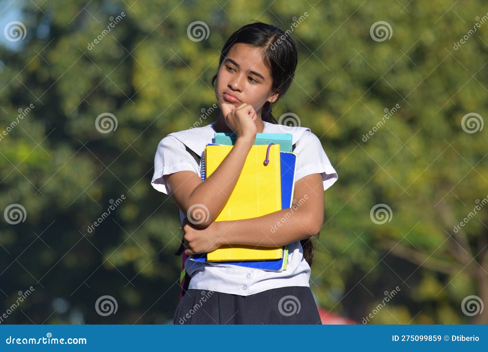 A Diverse Female Student Deciding Stock Image - Image of diversity ...