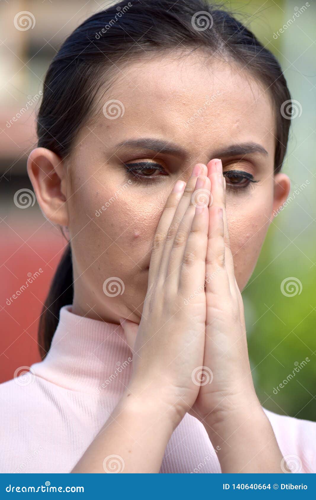 Diverse Female and Worry stock photo. Image of diversity - 140640664