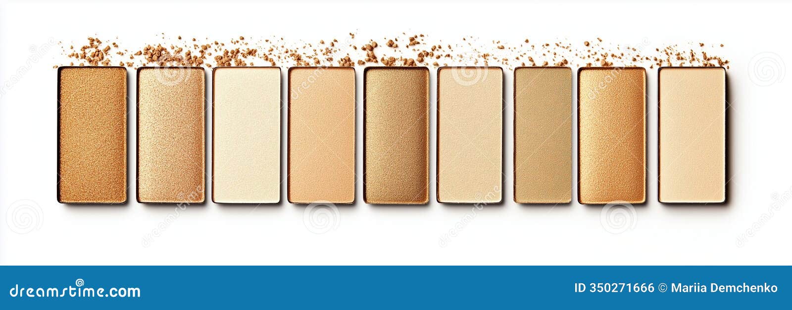 Diverse Foundation Shades in Rectangular Container. Various Skin Tones ...