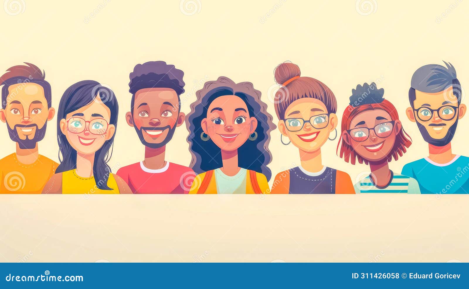 Diverse Group of Animated Characters Stock Photo - Image of ...