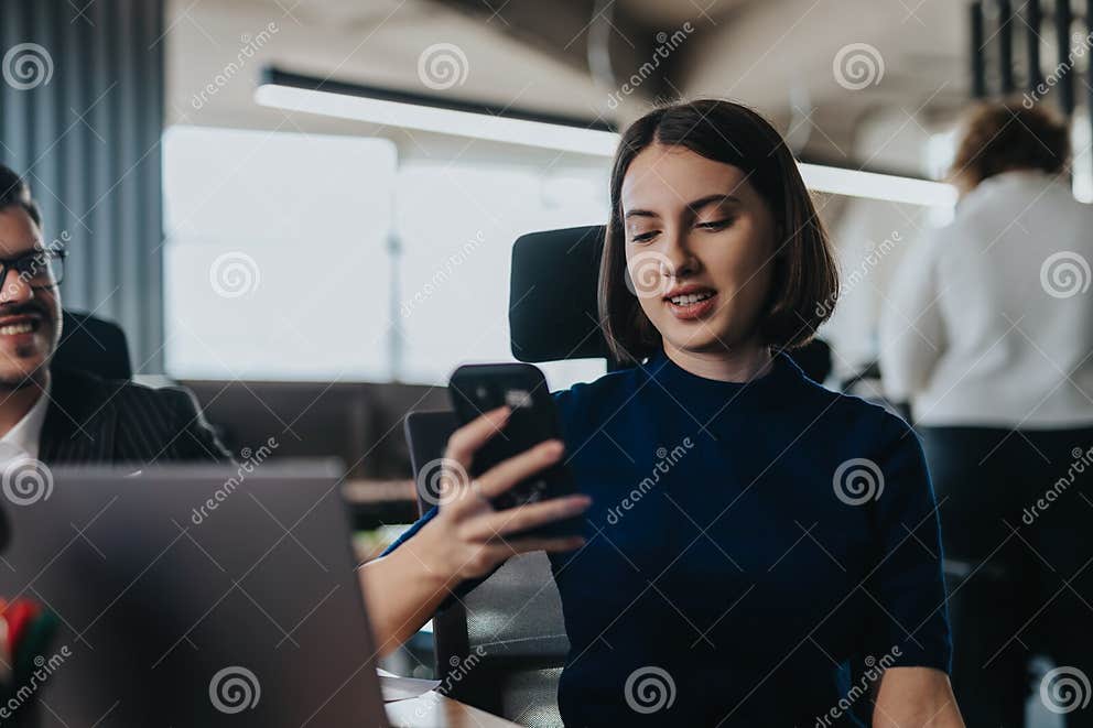 A Diverse Group of Business Employees Engaging in Collaborative Work ...