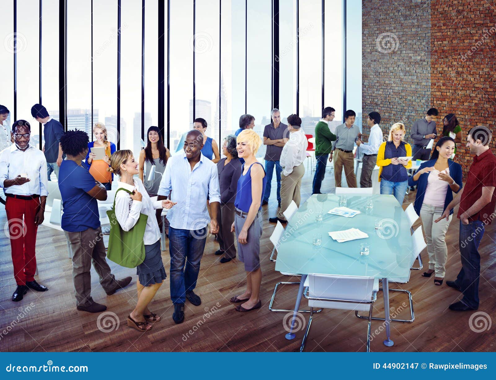 Diverse Group of Business People Socialising Stock Image - Image of ...