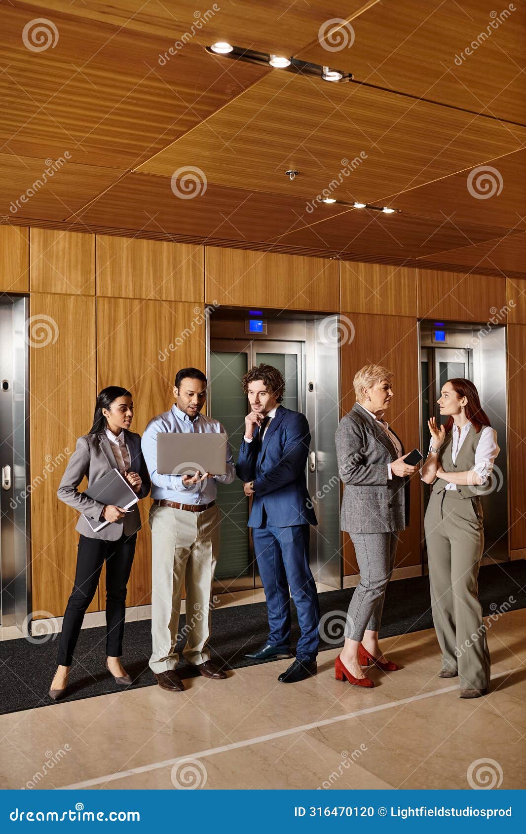 Diverse Group of Business People Standing Stock Photo - Image of ...