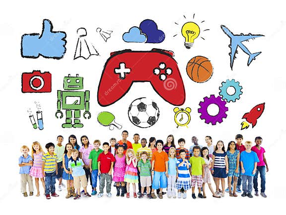 Diverse Group of Children with Hobbies Stock Image - Image of ...