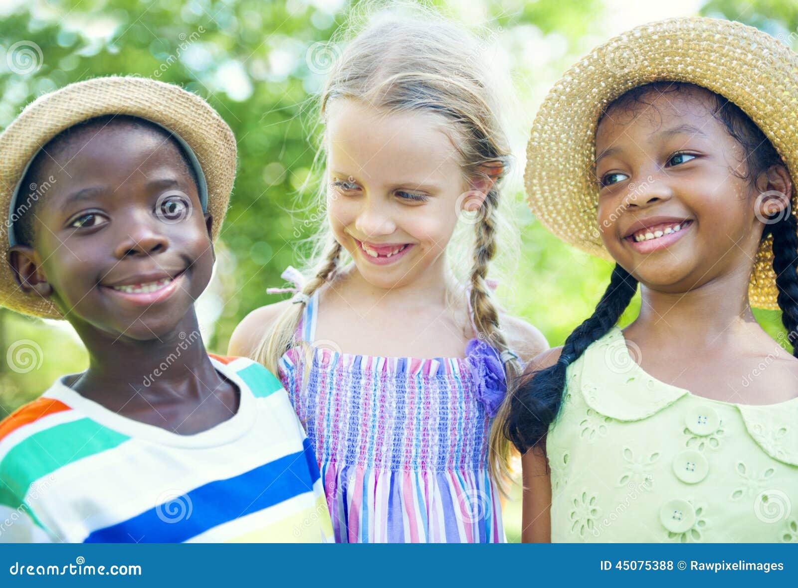Diverse Group of Children Smiling Stock Photo - Image of community ...