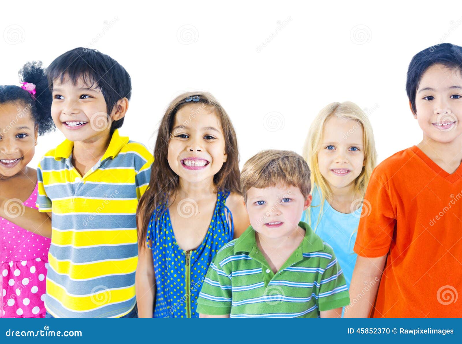 Diverse Group of Children Smiling Stock Photo - Image of caucasian ...