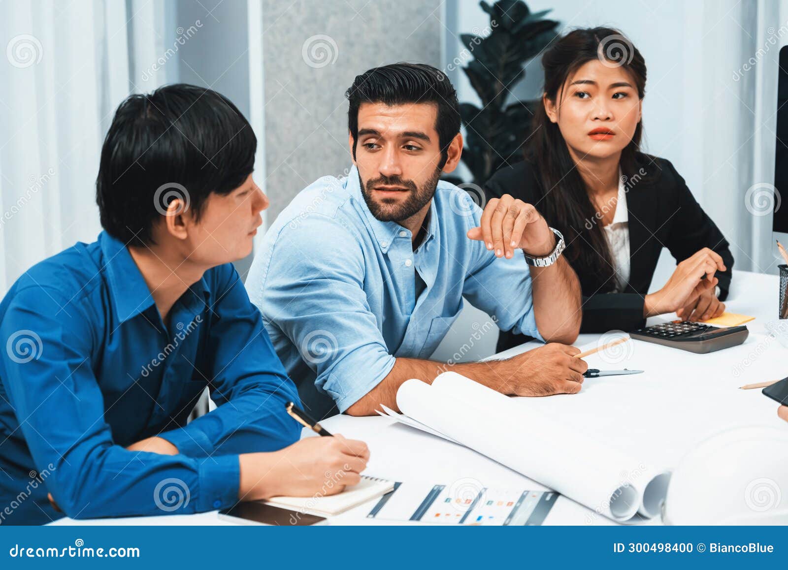 Diverse Group of Civil Engineer and Client Working on Architect ...