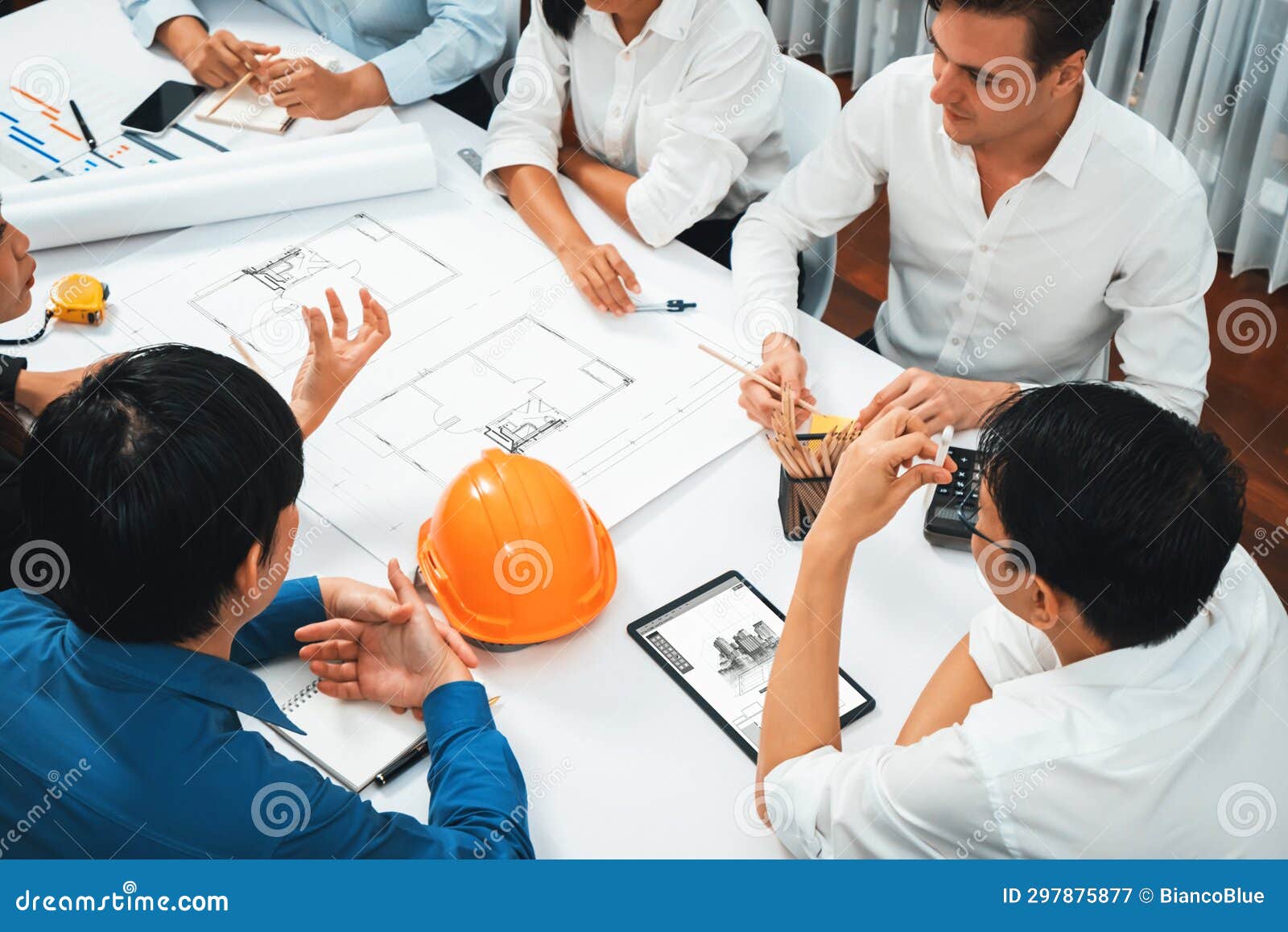 Diverse Group of Civil Engineer and Client Working on Architect ...
