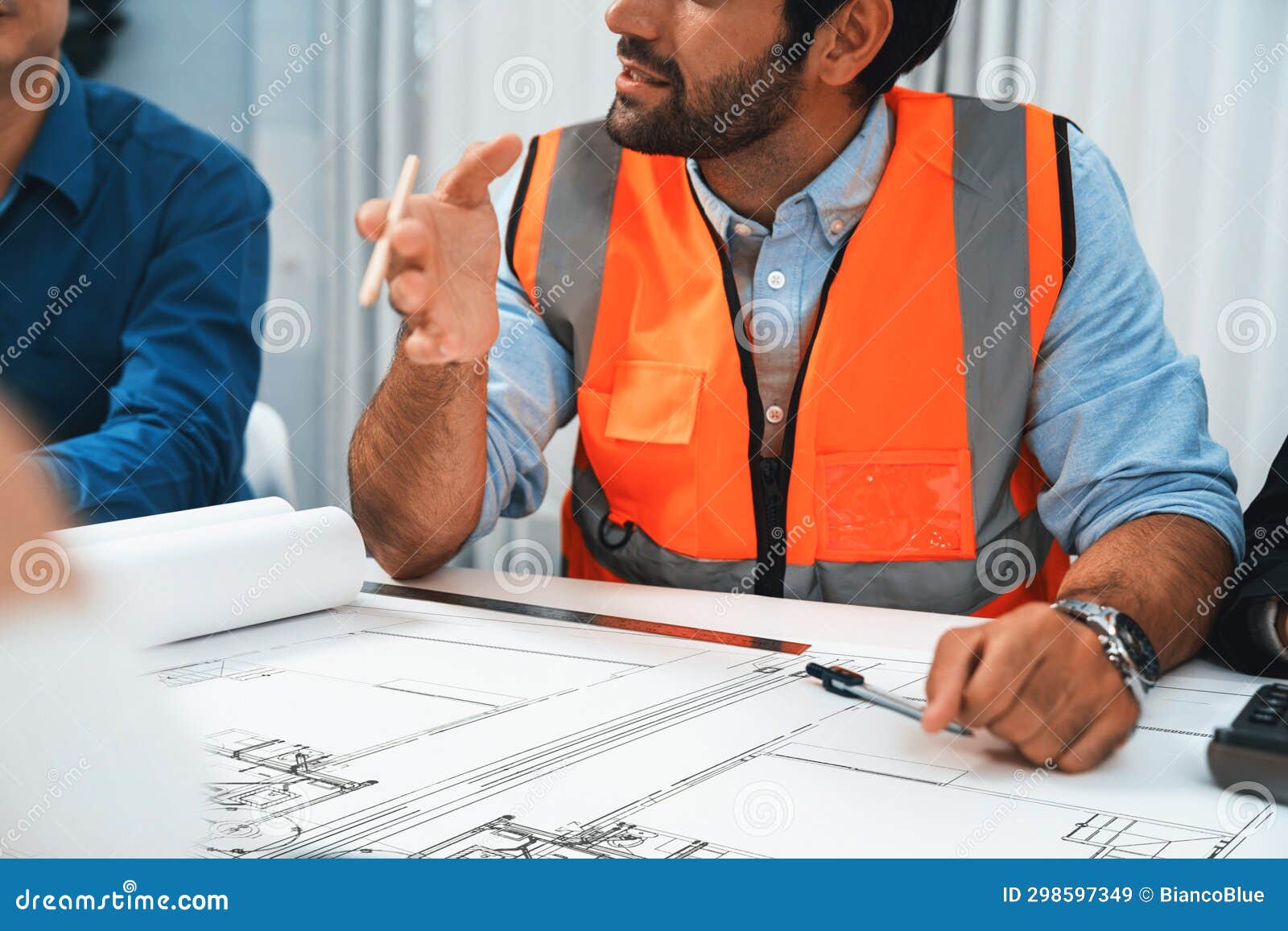 Diverse Group of Civil Engineer and Client Working on Architect ...