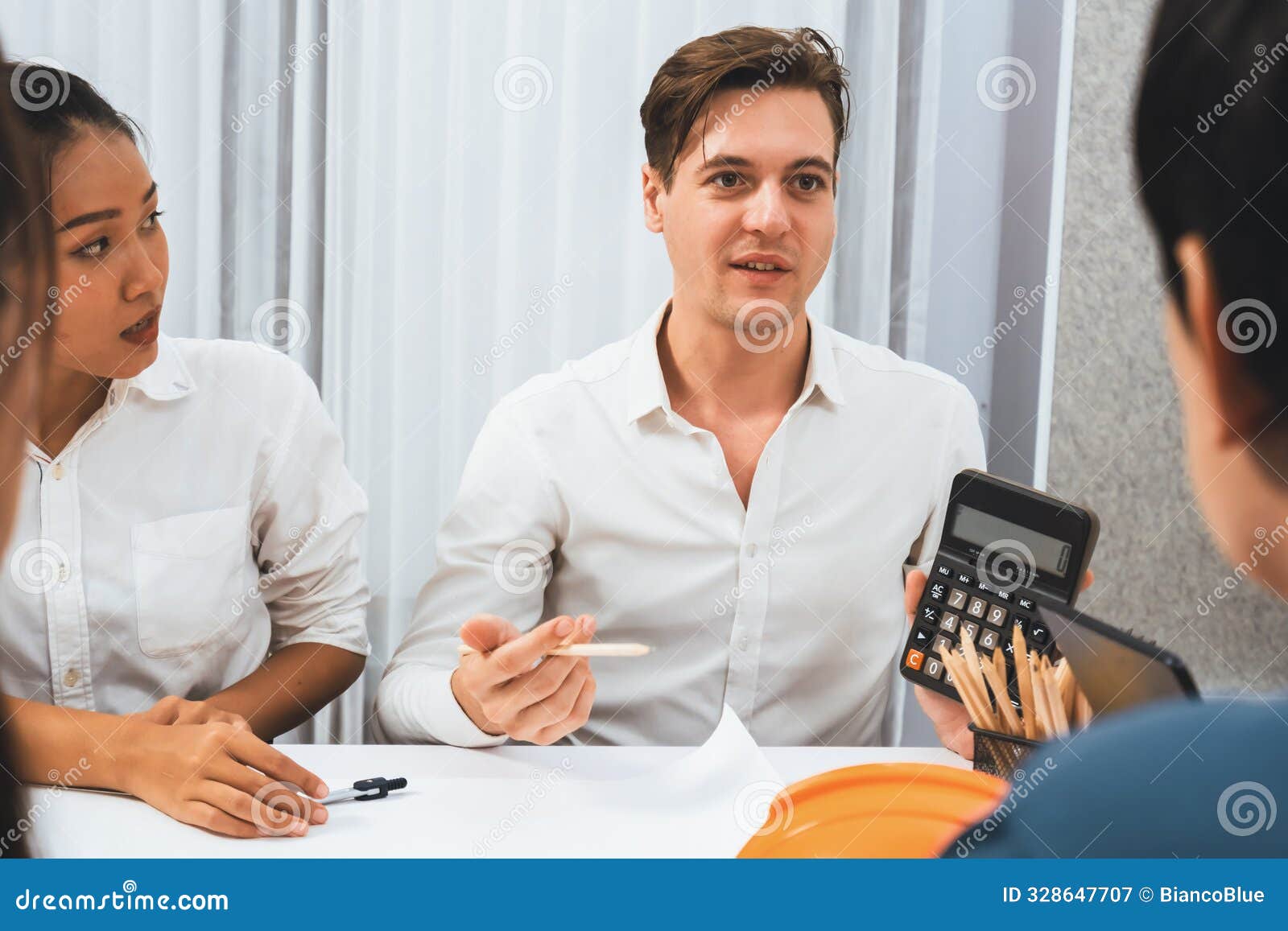 Diverse Group of Civil Engineer and Client Working on Architect ...