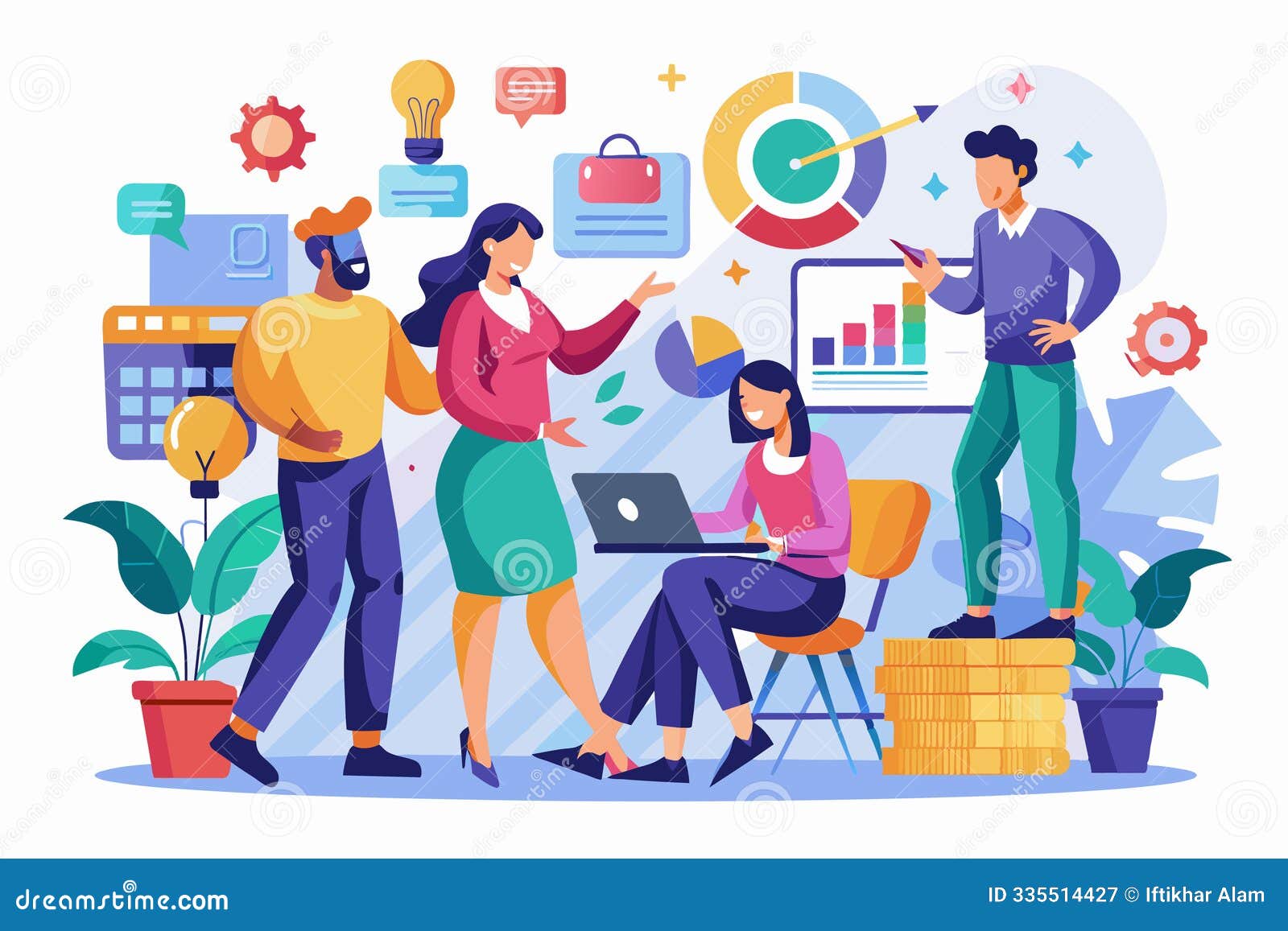 A Diverse Group Collaborates on Strategic Planning, Sharing Ideas with ...