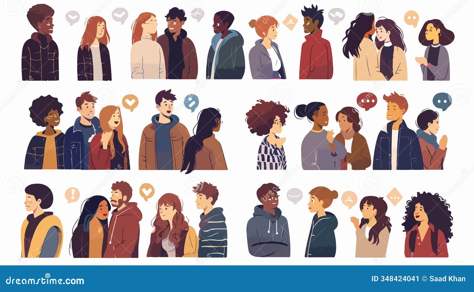 Diverse Group Communication: Multiethnic People Speaking and Discussing ...