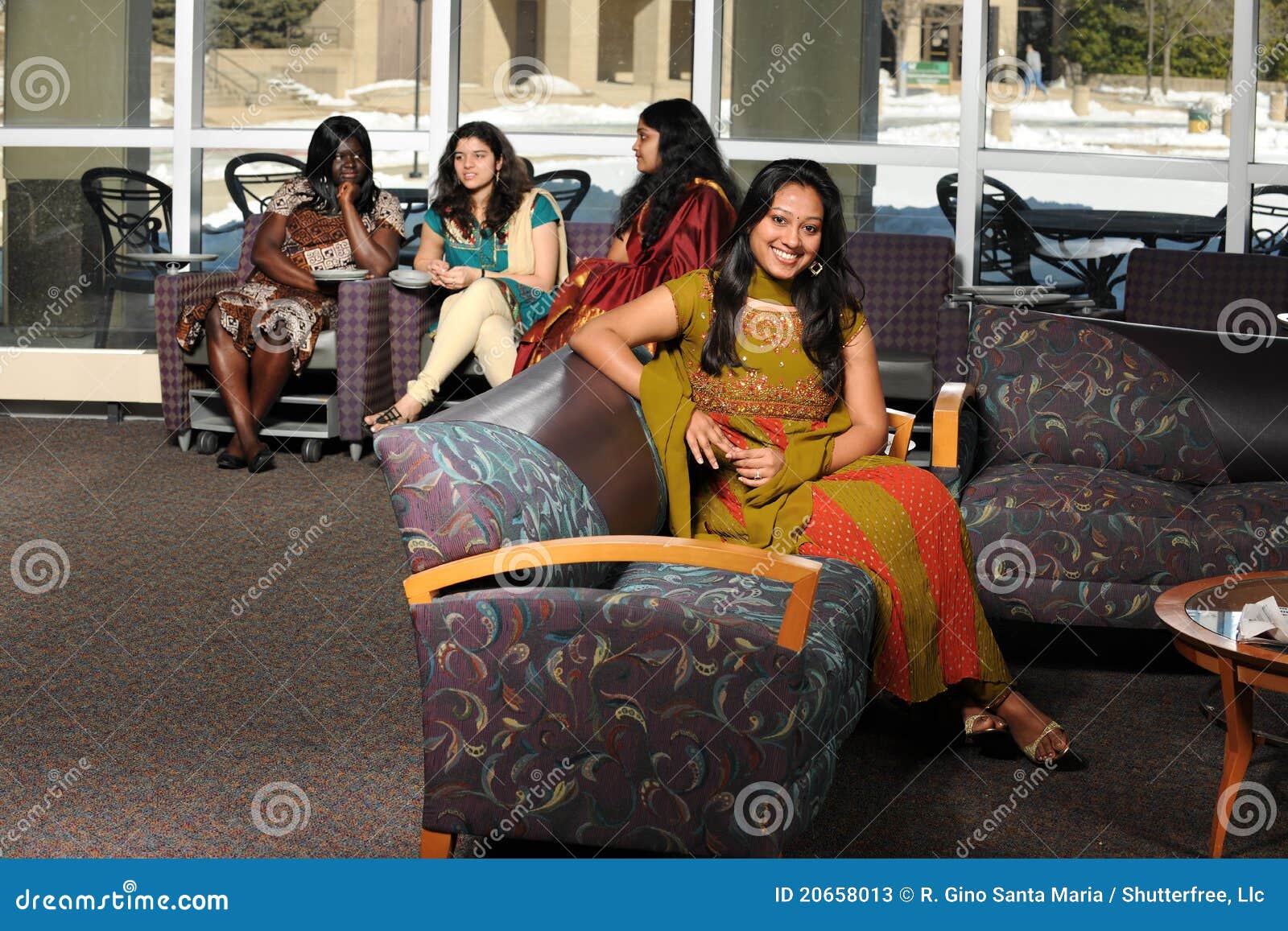 Diverse Group of Female Students Stock Image - Image of building ...