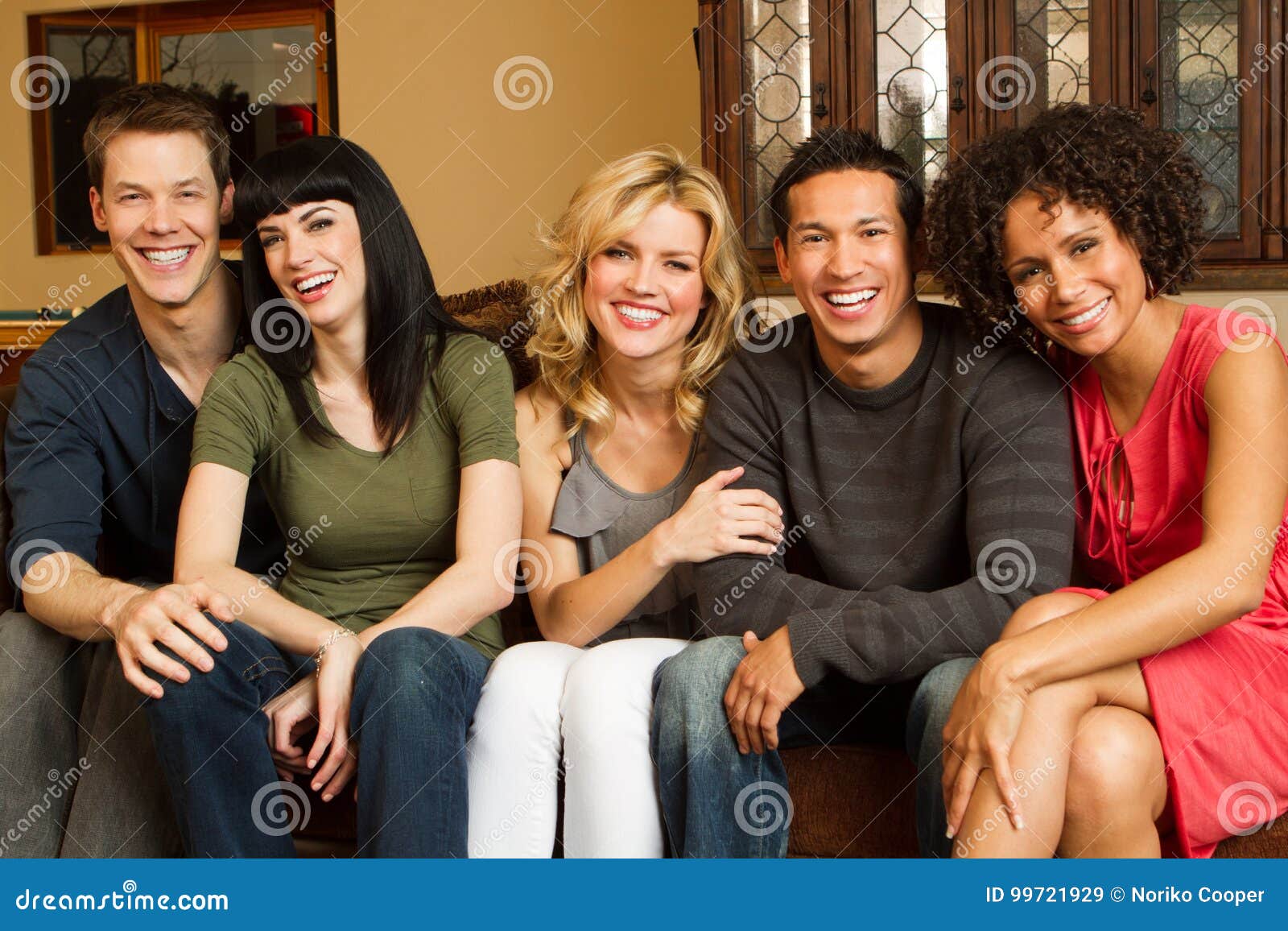 Diverse Group of Friends Talking and Laughing. Stock Image - Image of ...