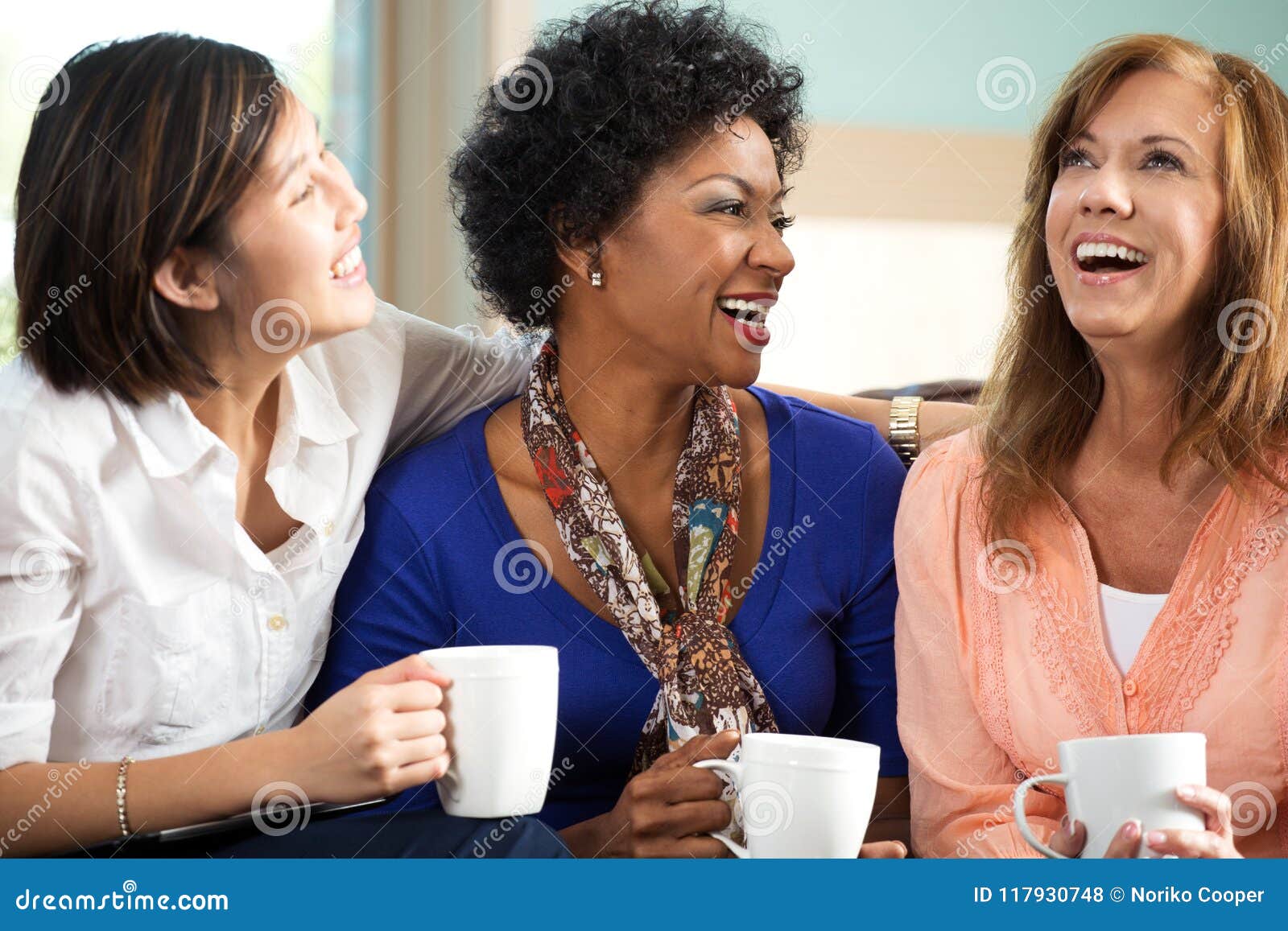 Diverse Group of Friends Talking and Laughing. Stock Photo - Image of ...