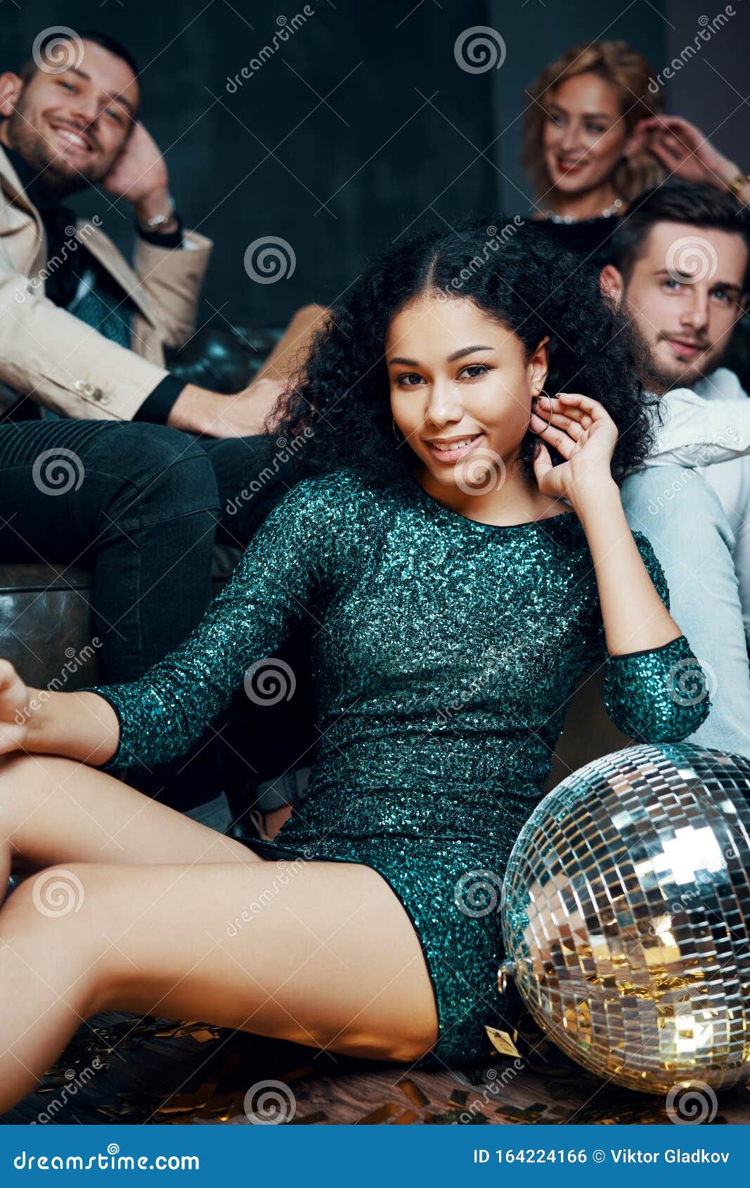 Diverse Group Of Happy Young Friends Having Fun Enjoying Party And