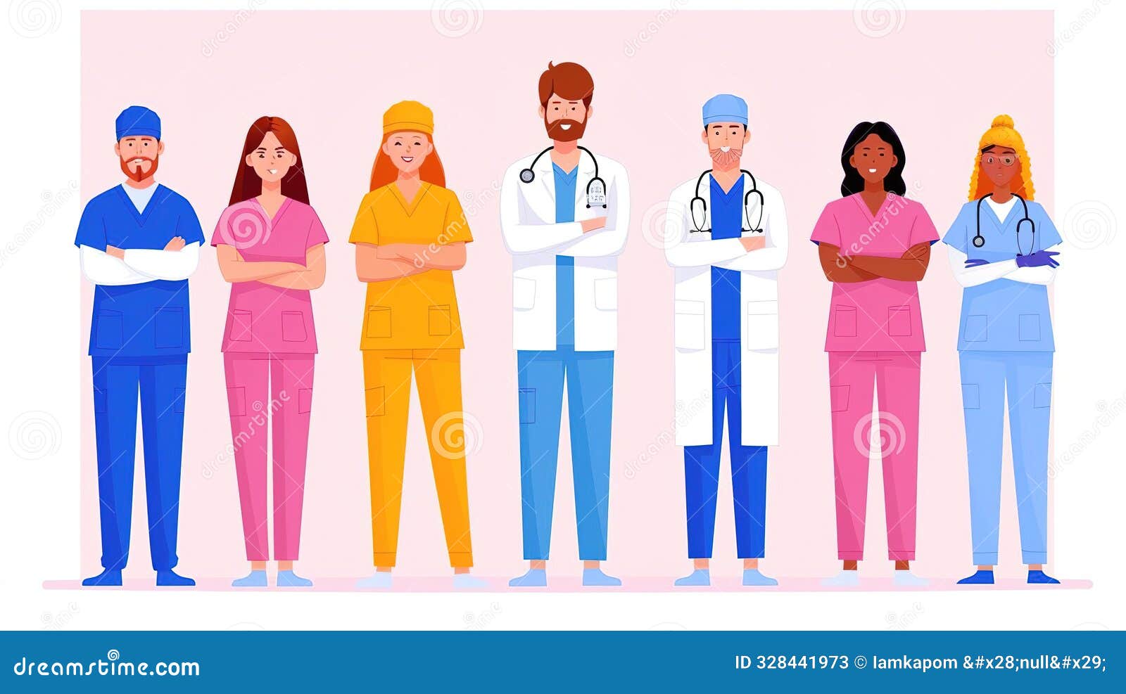 Diverse Group of Healthcare Professionals Standing Together Stock ...