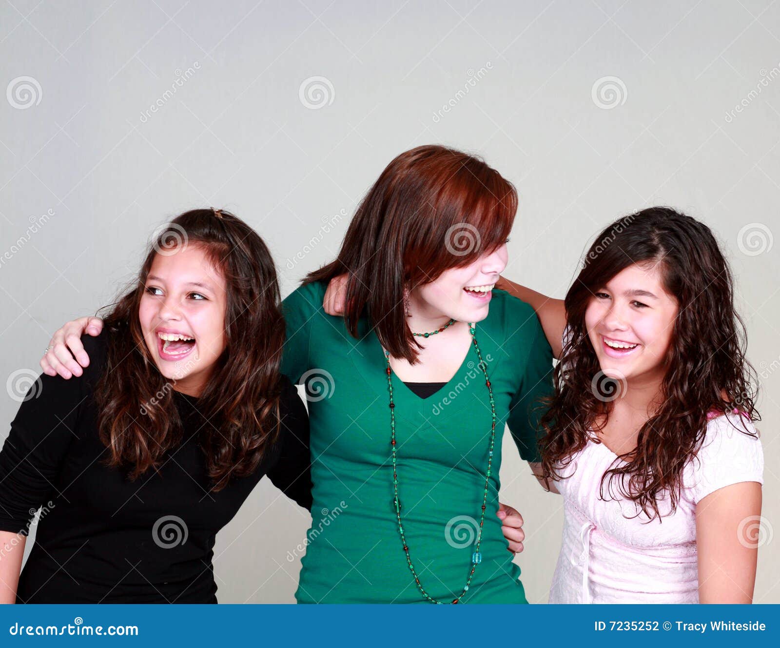 Diverse Group Of Laughing Girls Stock Photography - Image: 7235252