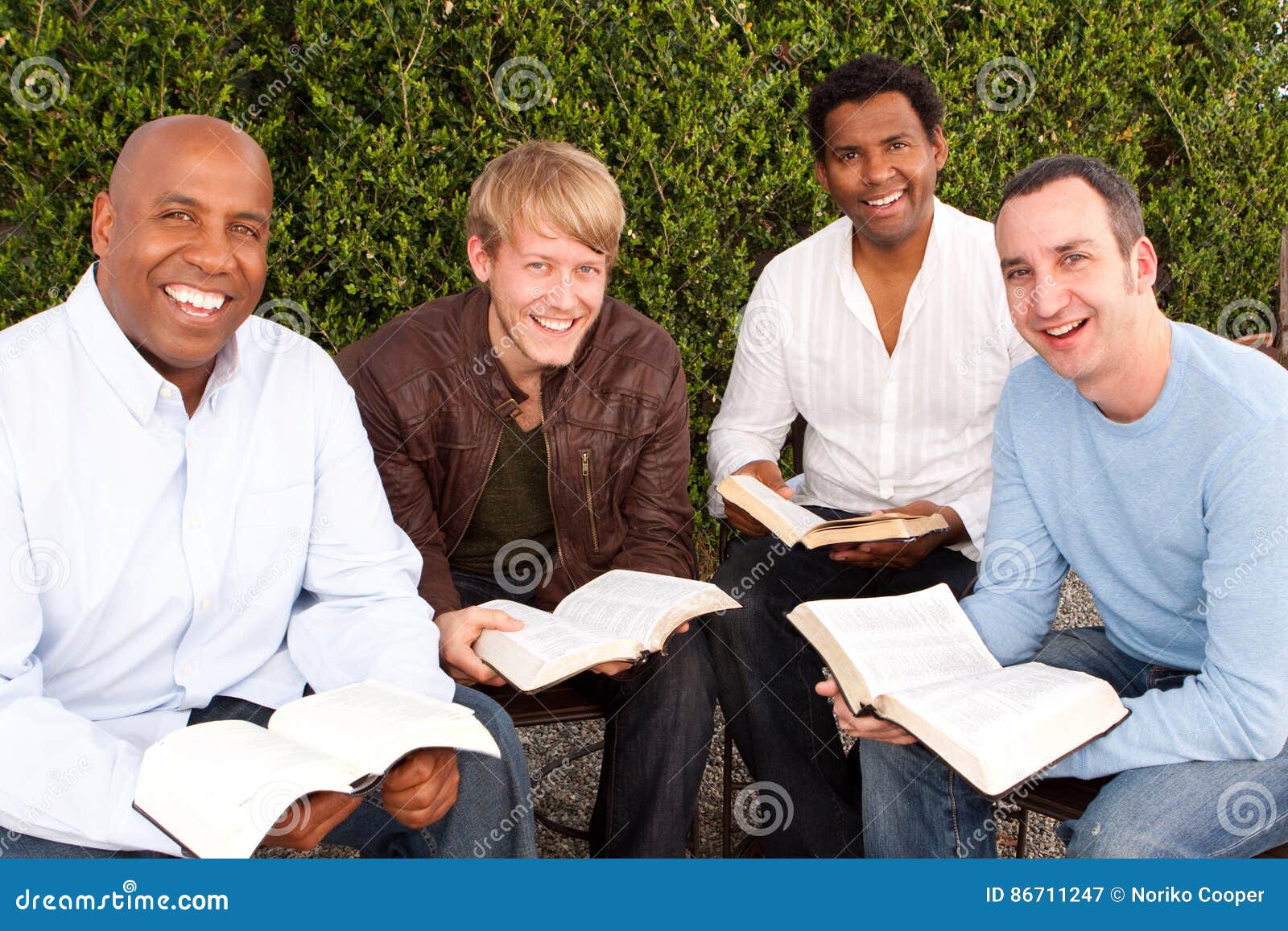 Diverse Group of Men Studying Together. Stock Image - Image of adult ...