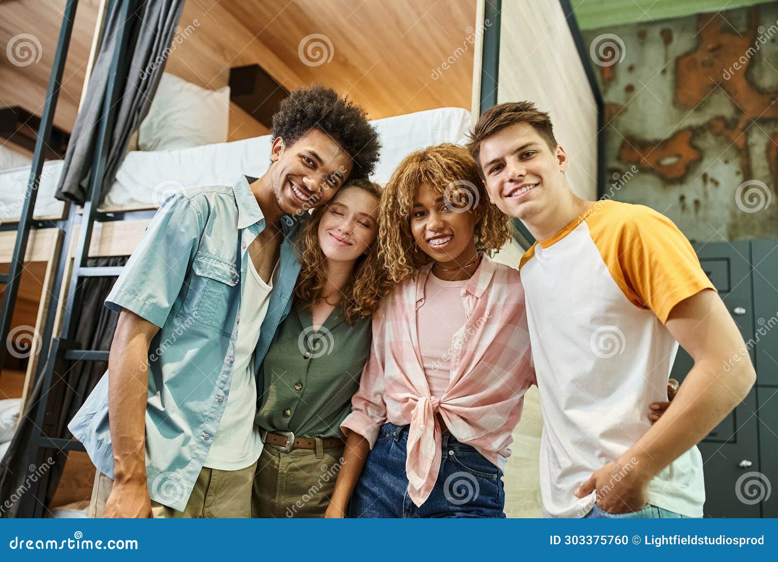 Diverse Group of Multicultural Students Smiling Stock Photo - Image of ...