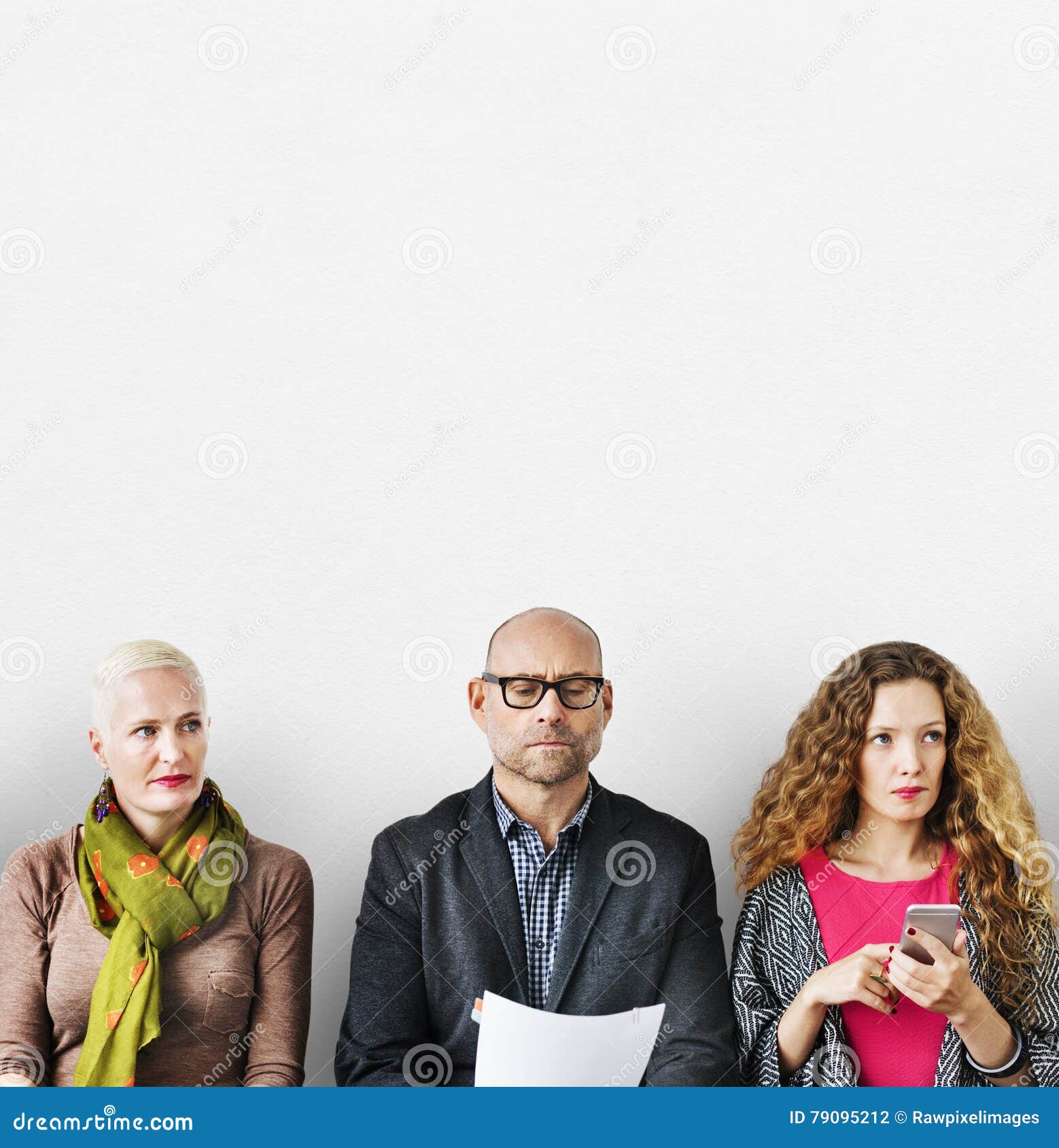 Diverse Group of People Community Sitting Waiting Concept Stock Photo ...
