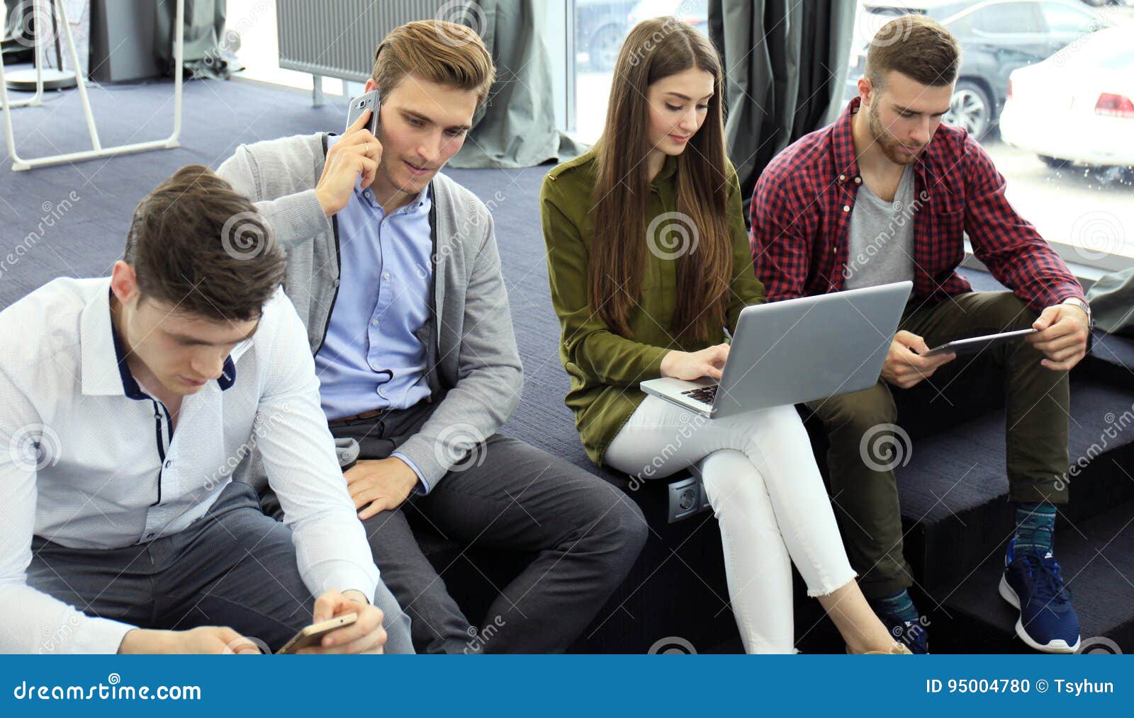 Diverse Group of People Community Togetherness Sitting Concept. Stock ...