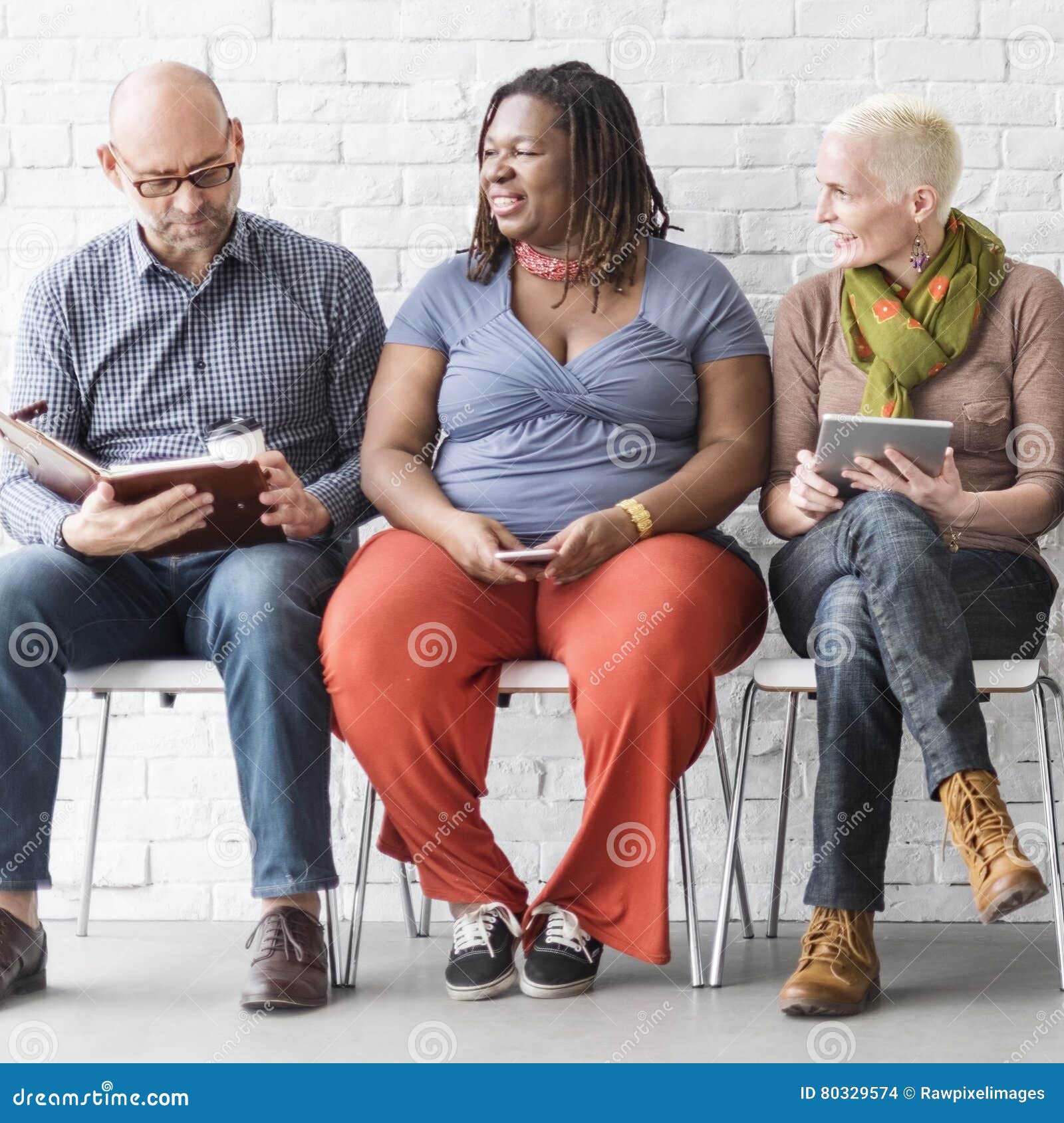 Diverse Group of People Community Togetherness Technology Sitting ...