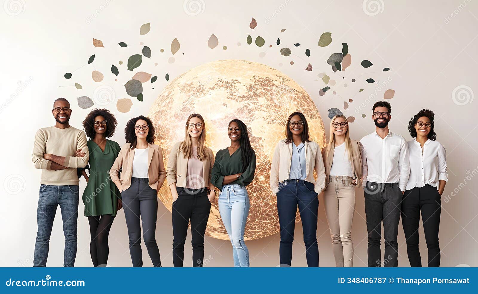 Diverse Global Team Collaboration Success Teamwork AI Generated. Stock ...