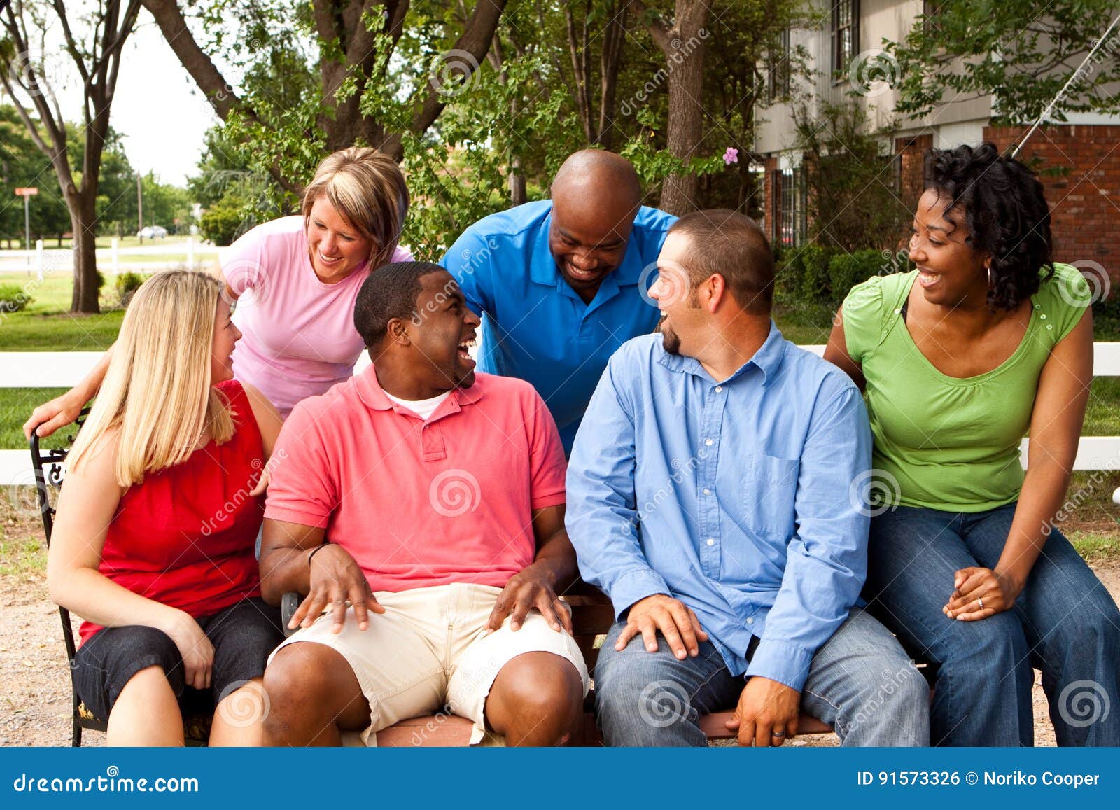 Diverse Group of People Talking and Laughing. Stock Photo - Image of ...