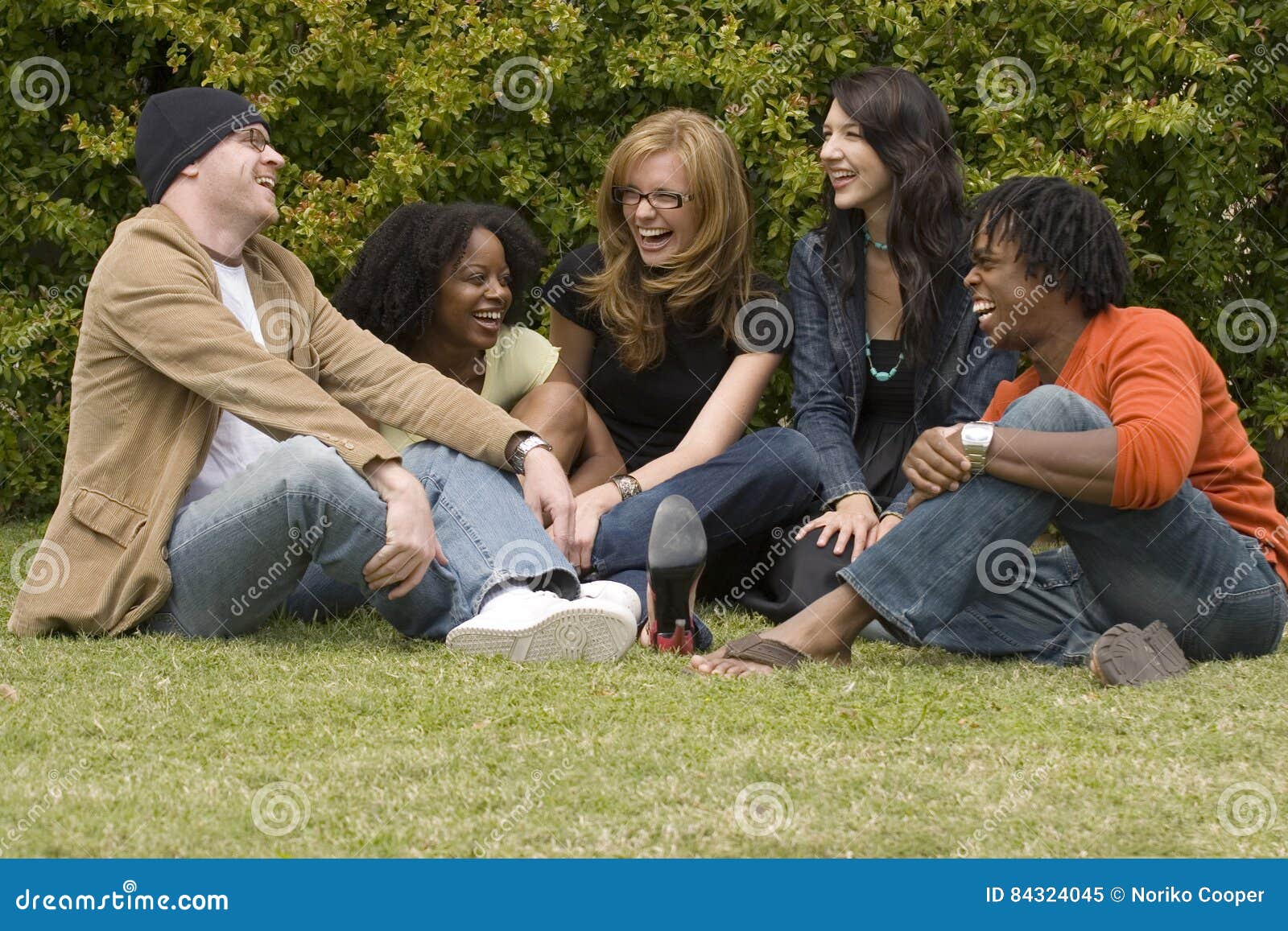 Diverse Group of People Talking and Laughing. Stock Image - Image of ...