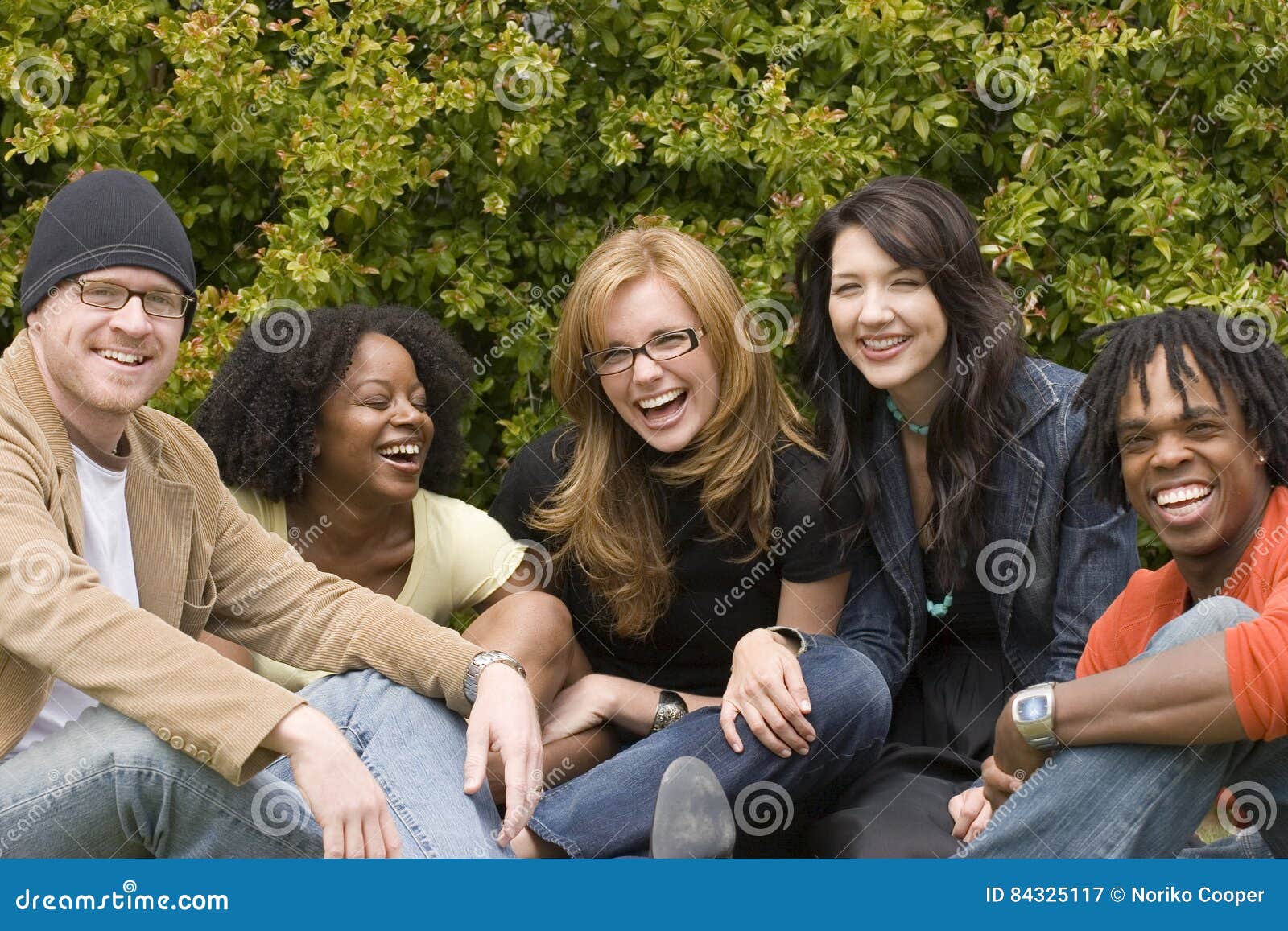 Diverse Group of People Talking and Laughing. Stock Image - Image of ...