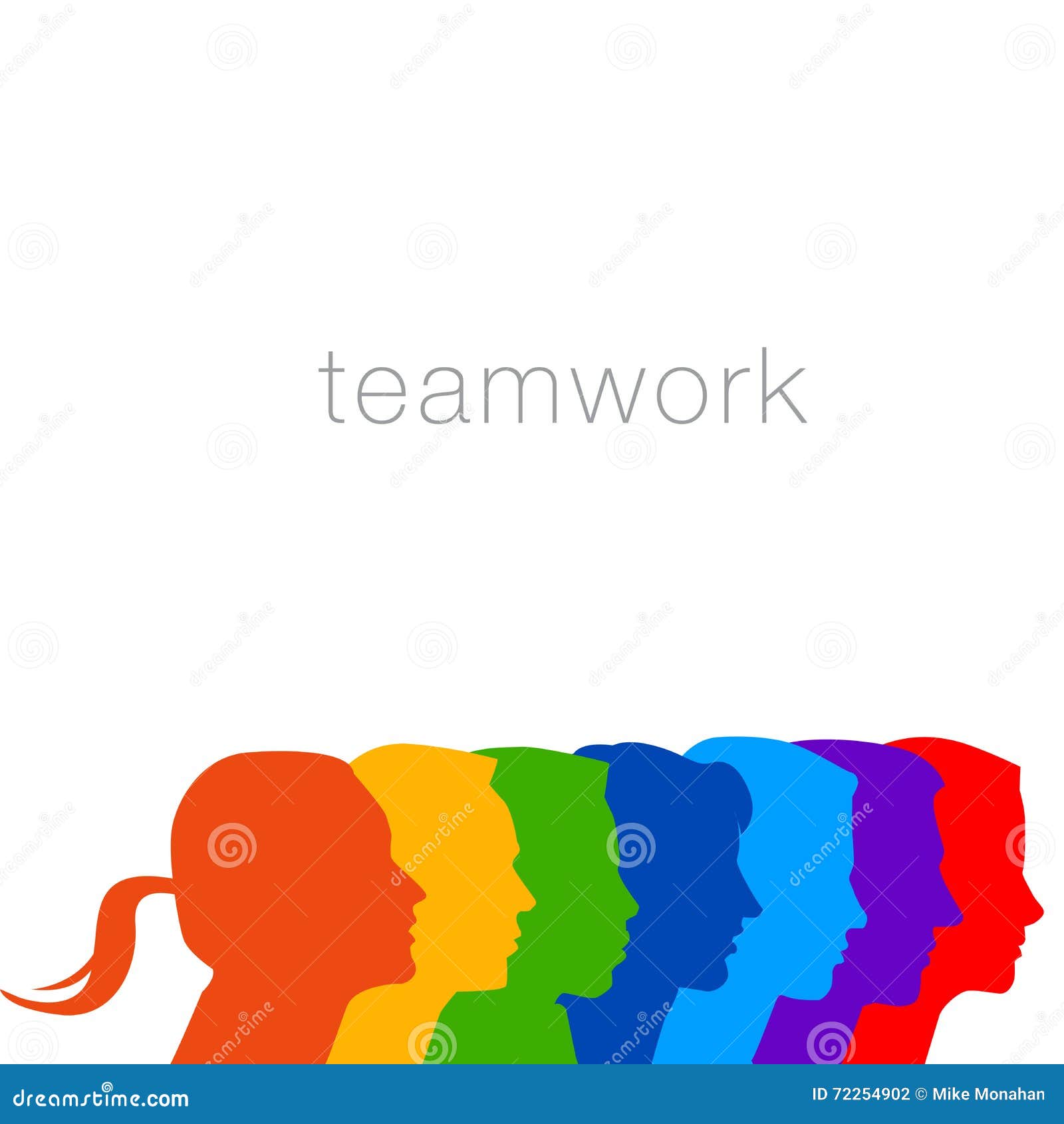 A Diverse Group of People in this Teamwork Graphic Stock Vector ...