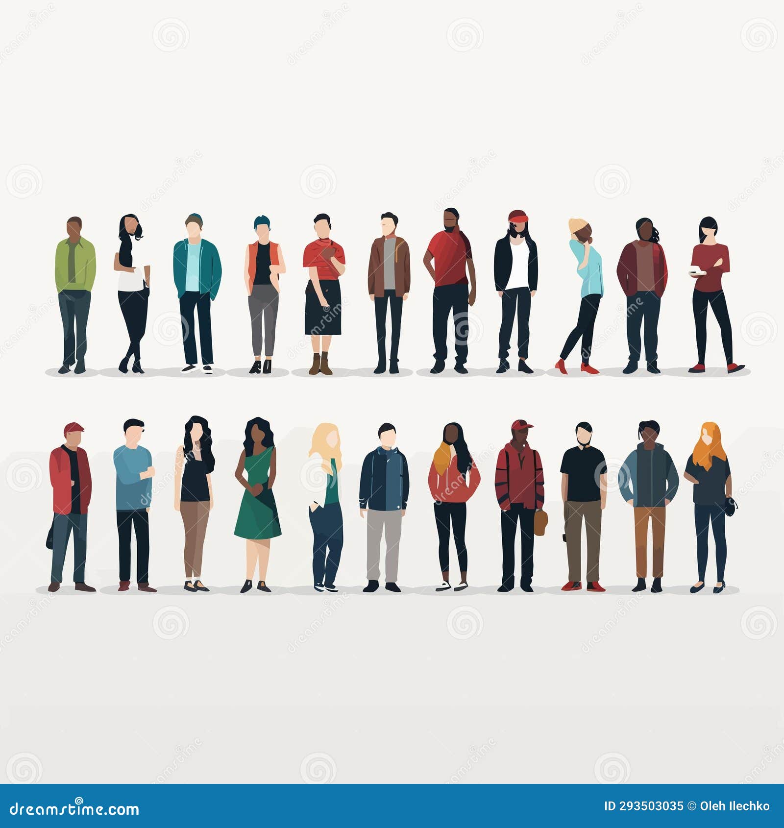 Diverse Group of People Vector Flat Isolated Illustration Stock Vector ...