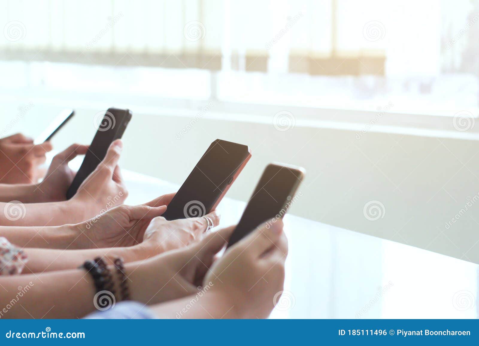 Diverse Group of People Working Mobile Phones,community Togetherness ...
