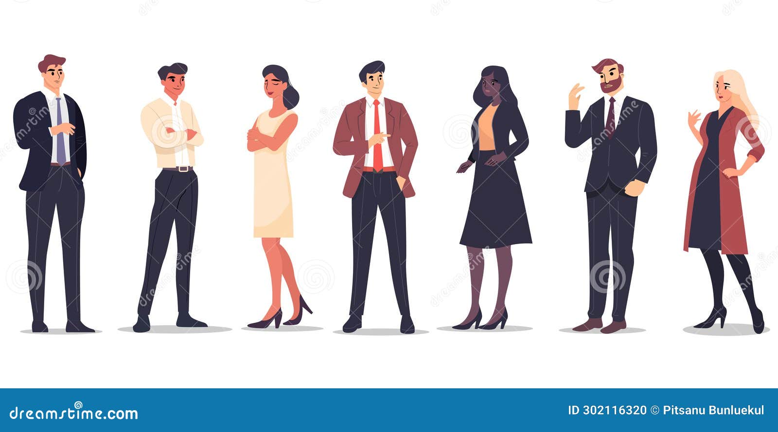 A Diverse Group of Professional Business People Stock Vector ...