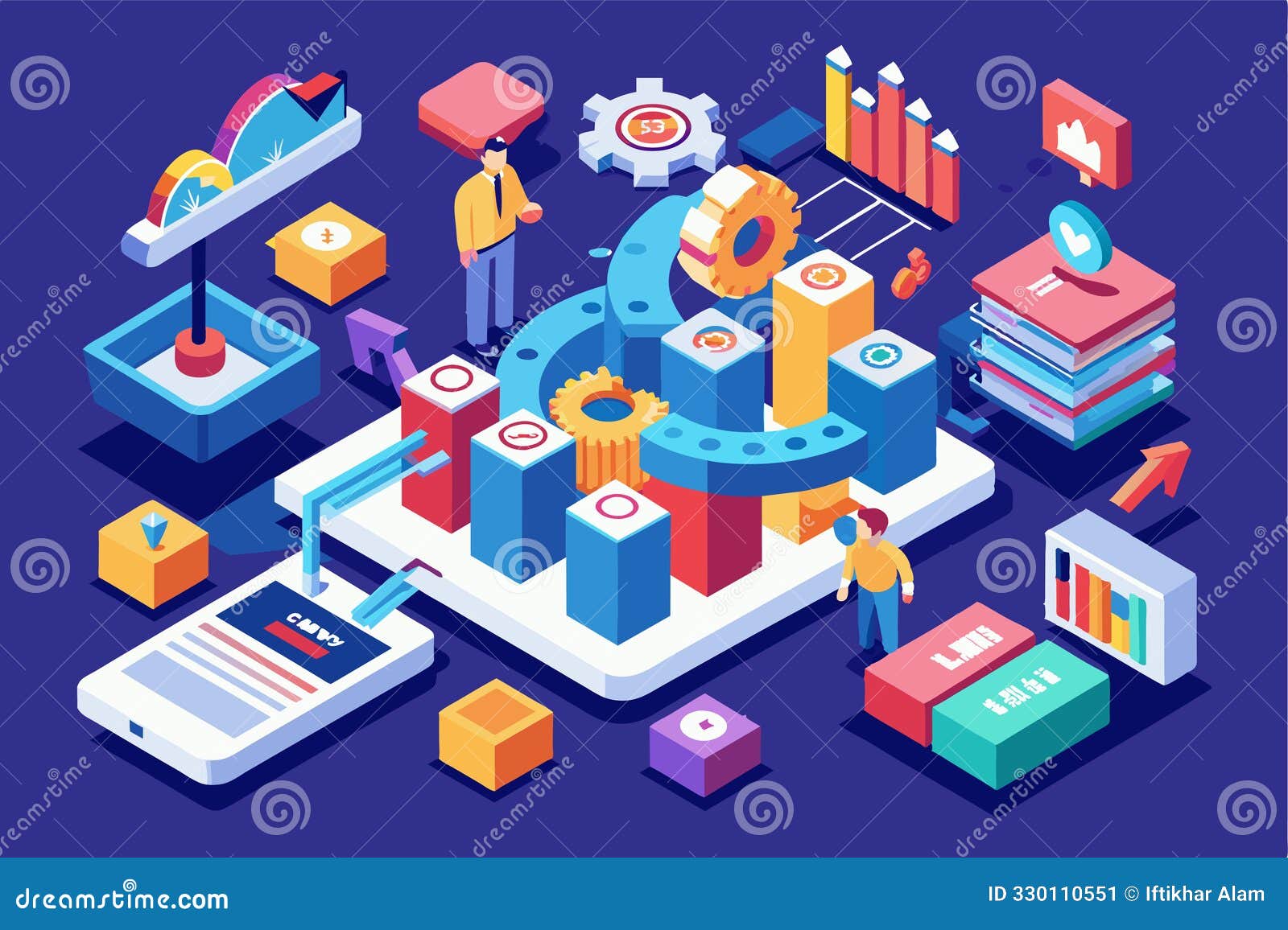 Improving Graphs And Arrow Cartoon Vector | CartoonDealer.com #198199863