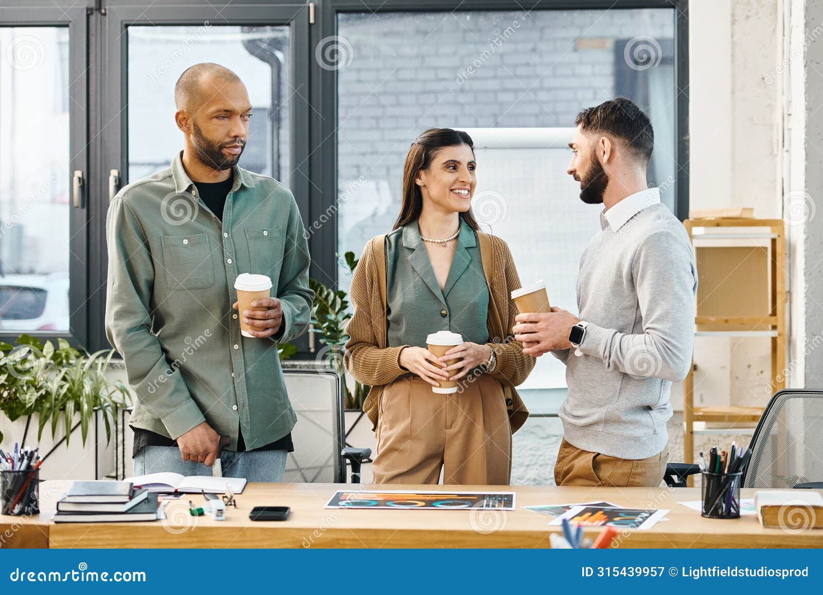 A Diverse Group of Professionals Standing Stock Image - Image of ...
