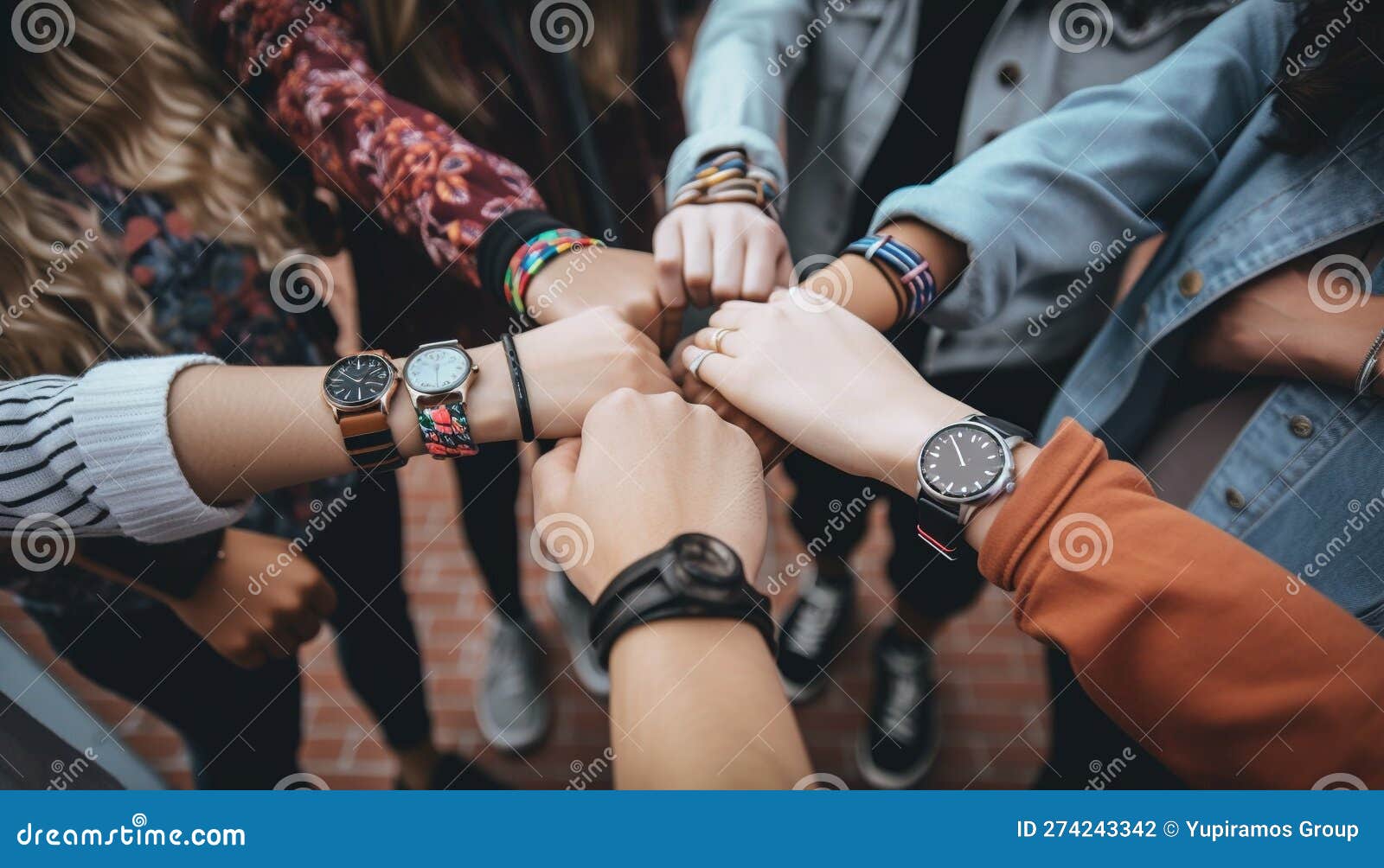 A Diverse Group Smiles, Teamwork Leads Success Generated by AI Stock ...