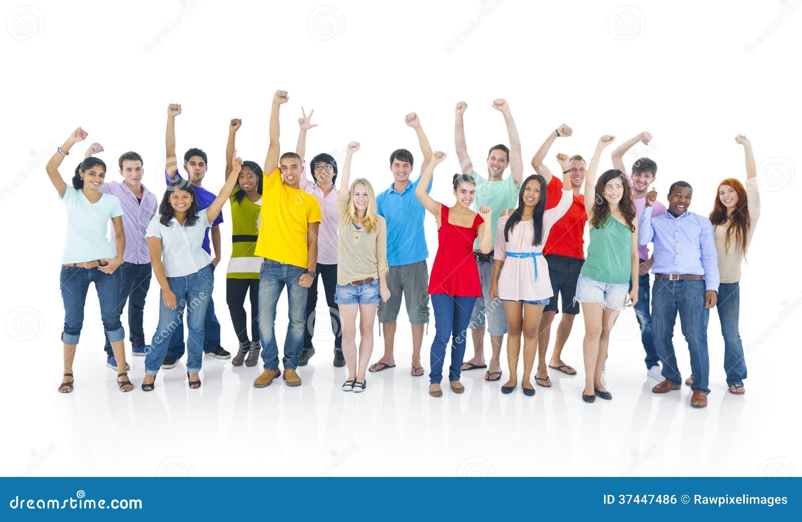 Diverse Group of Student Celebrating Stock Photo - Image of ethnicity ...