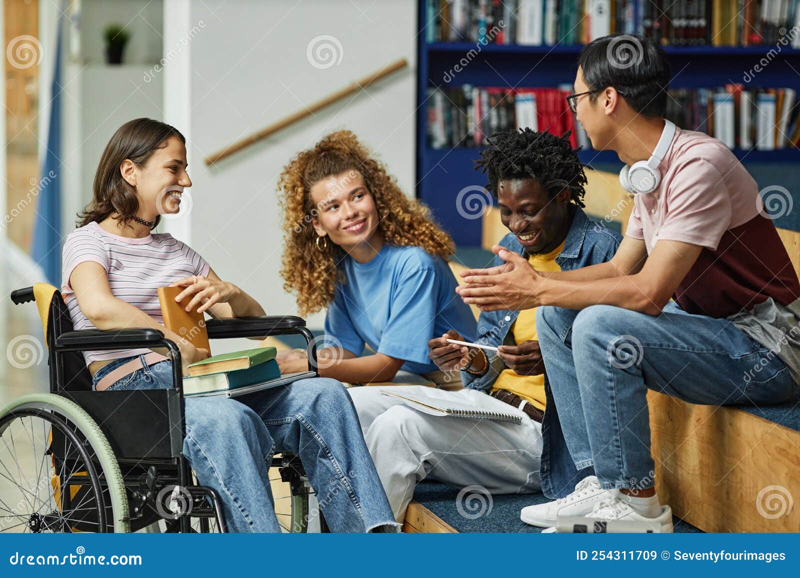 Diverse Group of Students Chatting Stock Image - Image of education ...