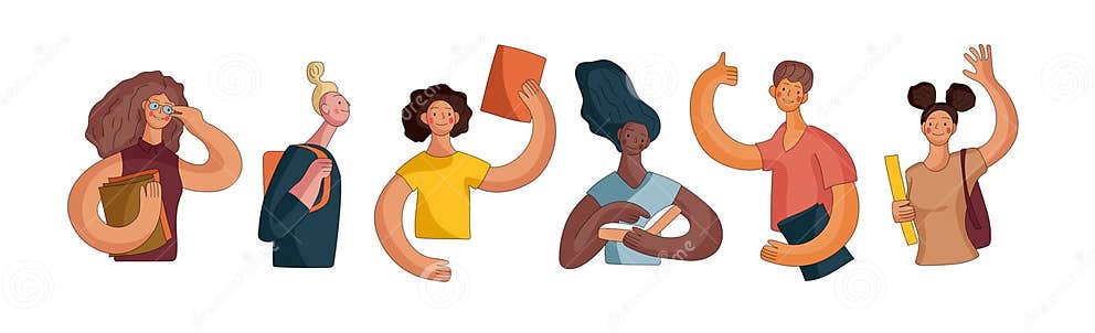 Diverse Group of Students Engaged in Various Activities in a Lively ...