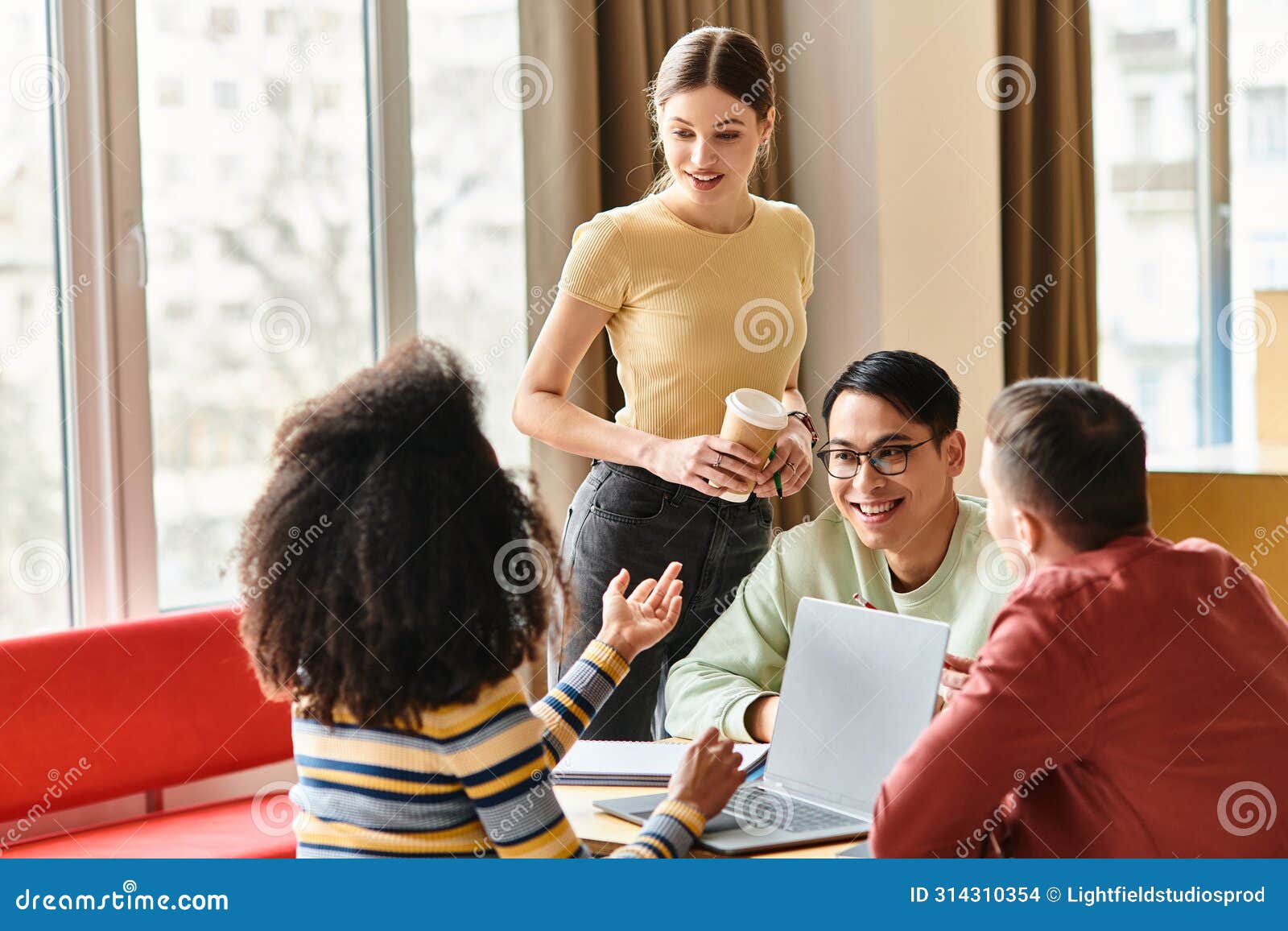 A Diverse Group of Students Working Stock Photo - Image of ...