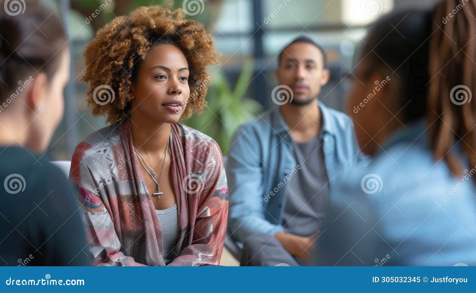 Diverse Group Therapy Session in Progress. Generative Ai Stock ...