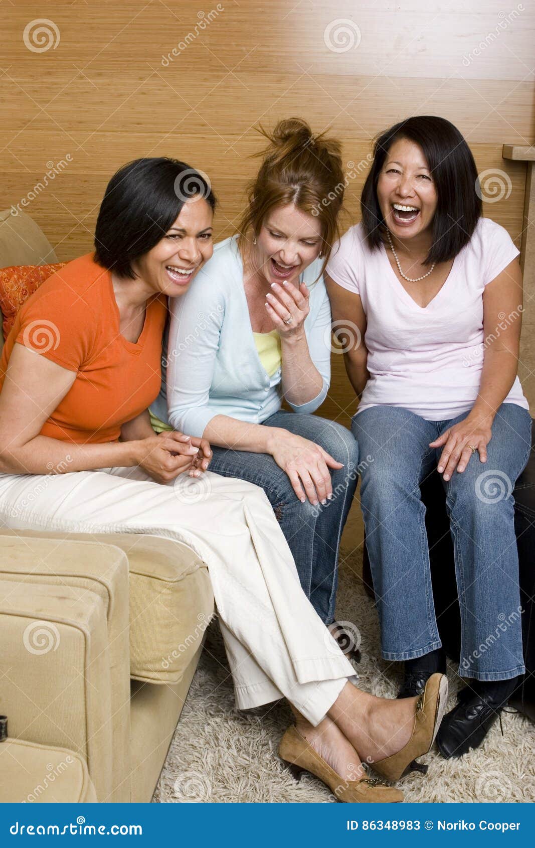 Diverse Group of Woman Laughing and Talking. Stock Image - Image of ...
