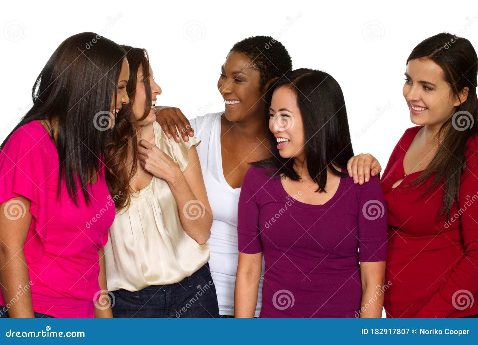 Diverse Group of Friends Talking and Laughing. Stock Image - Image of ...